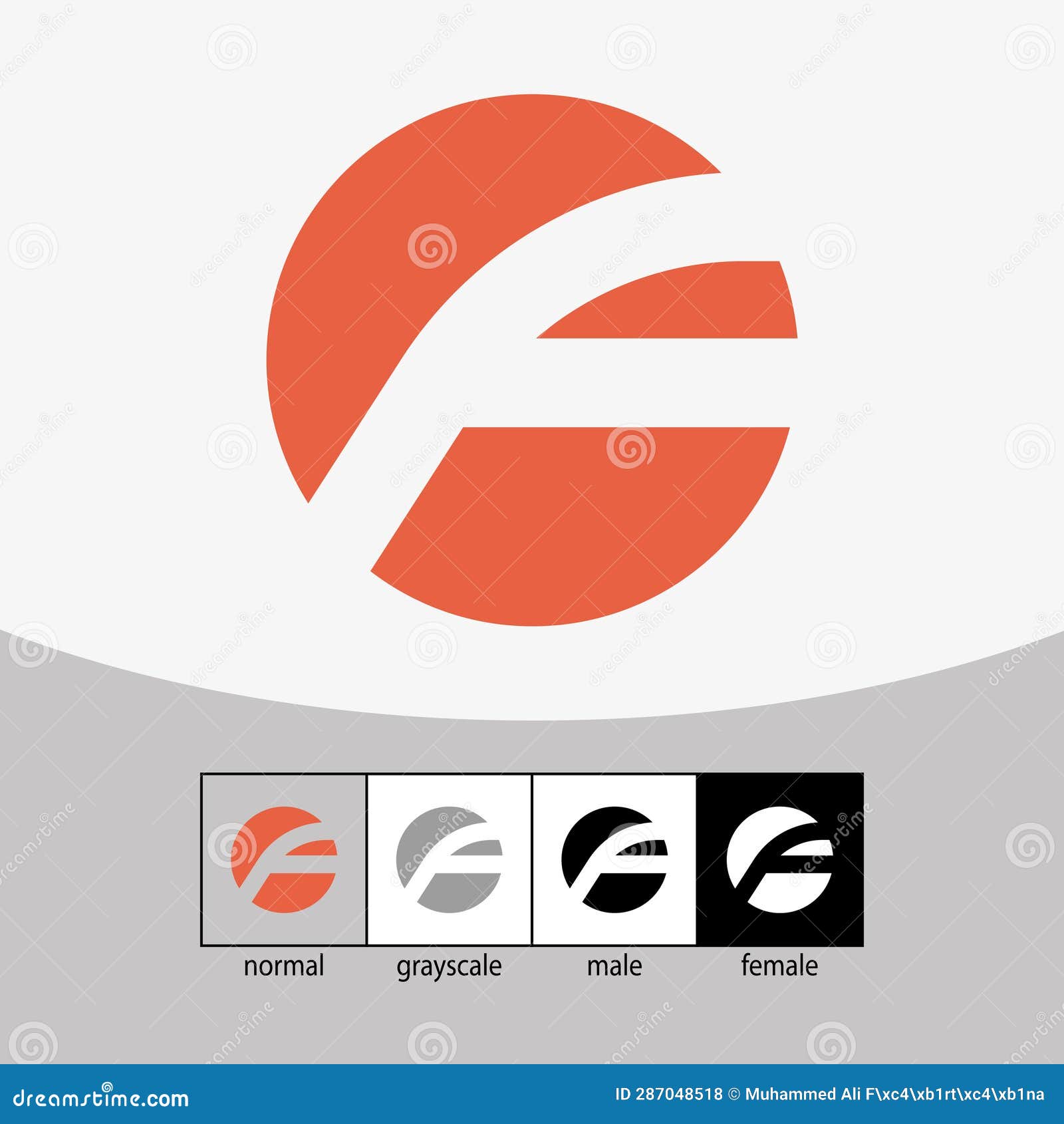 F Letter Logo. Red Color stock illustration. Illustration of ...