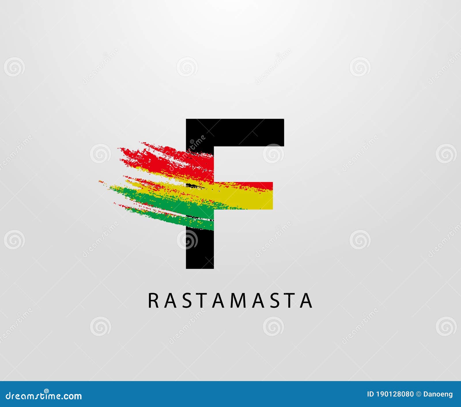 Rasta Logo In Rastafarian Colours Cartoon Vector | CartoonDealer.com ...
