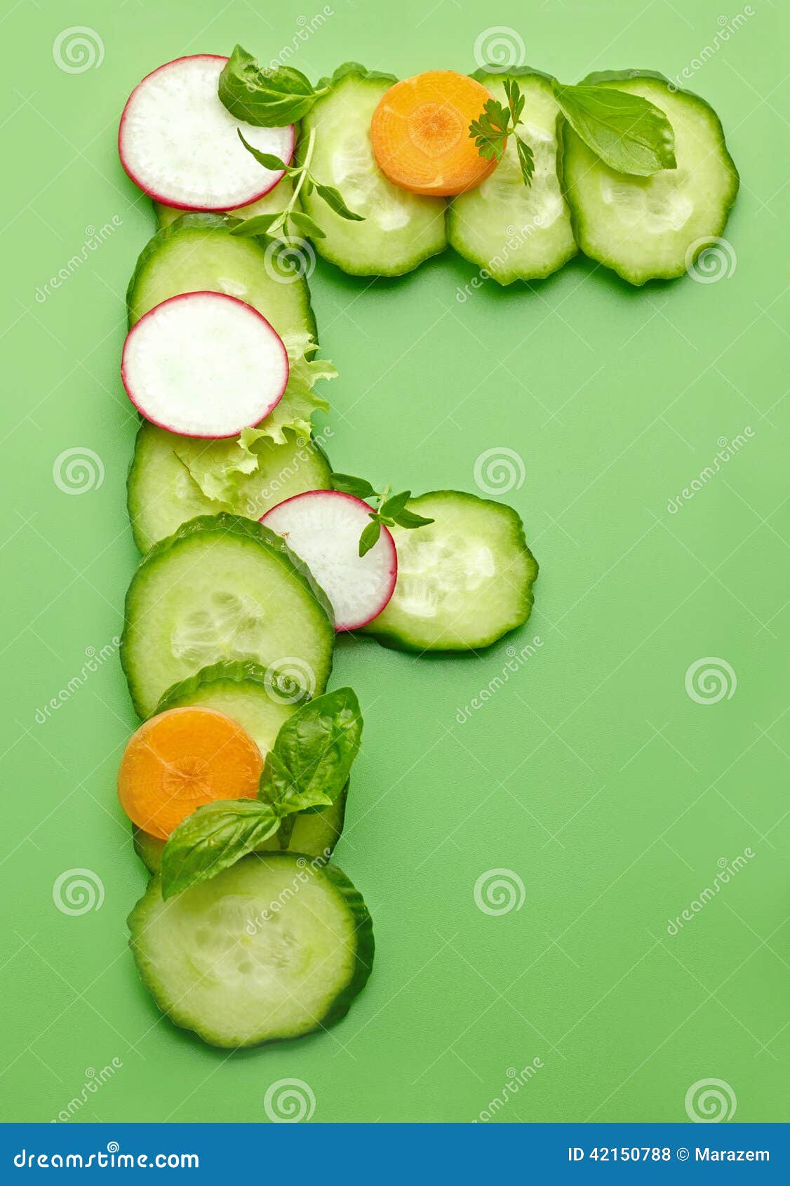 F Letter Made of Raw Vegetables Stock Photo - Image of concept ...