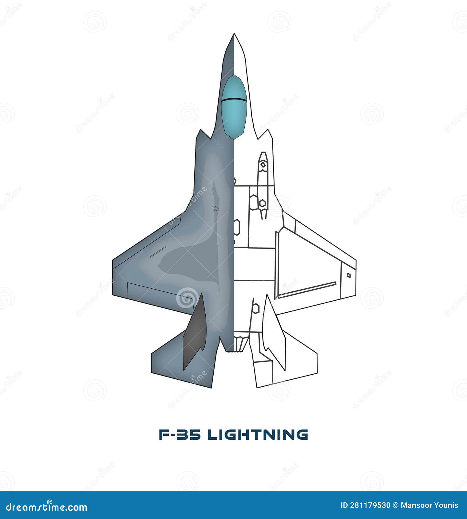 F-35 Lightning Fighter Aircraft Poster Design Editorial Image ...