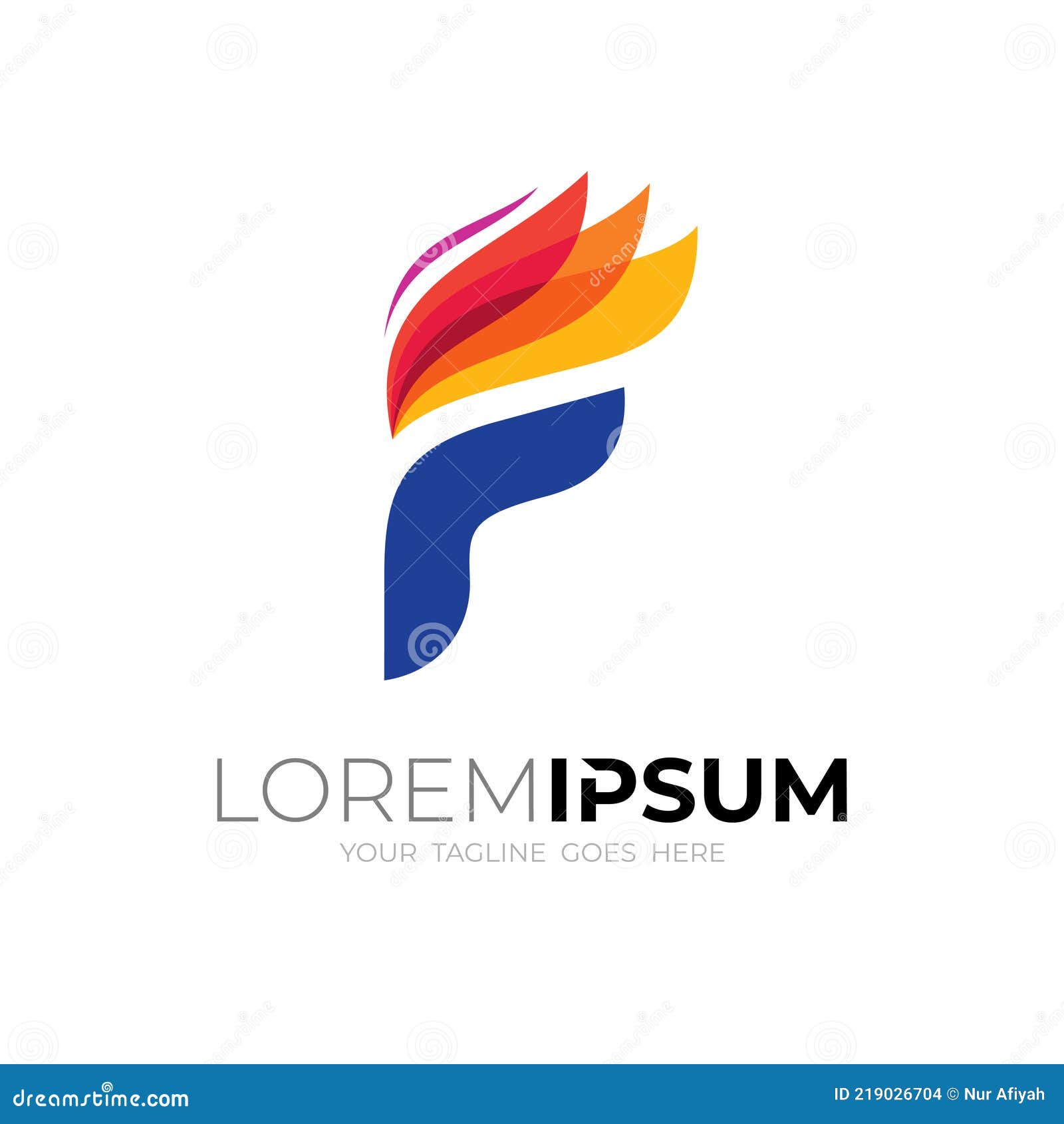 F Logo, Letter F Logo and Colorful Icon Stock Vector - Illustration of ...