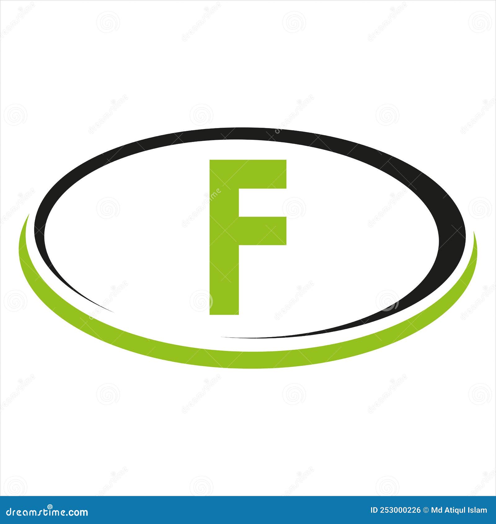 F Logo Simple Design Isolated on White Background. Vector Illustration ...
