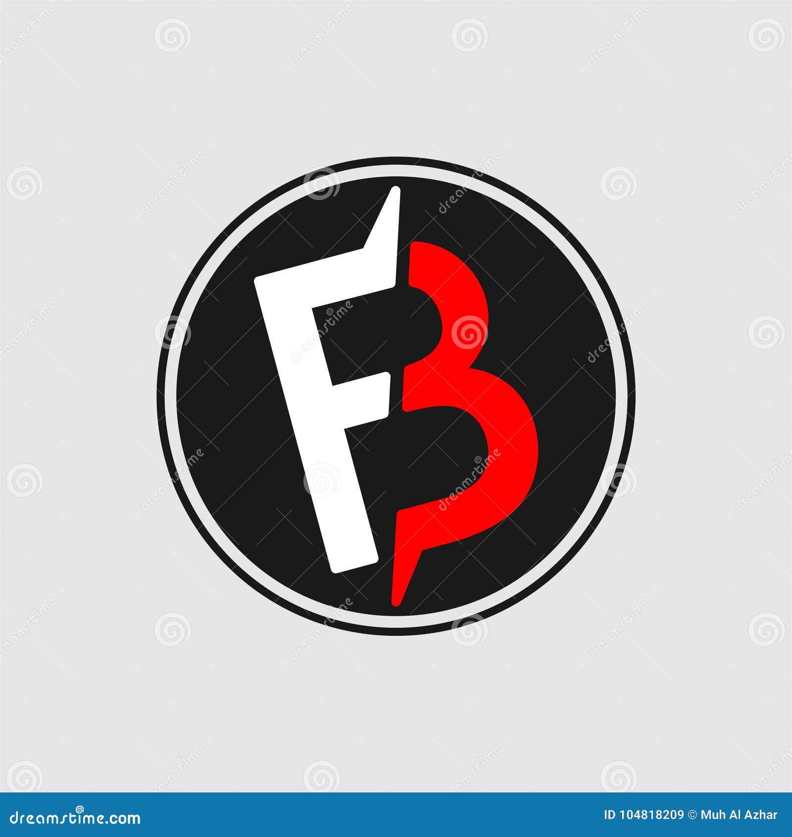 F3 Logo stock vector. Illustration of green, monogram - 104818209