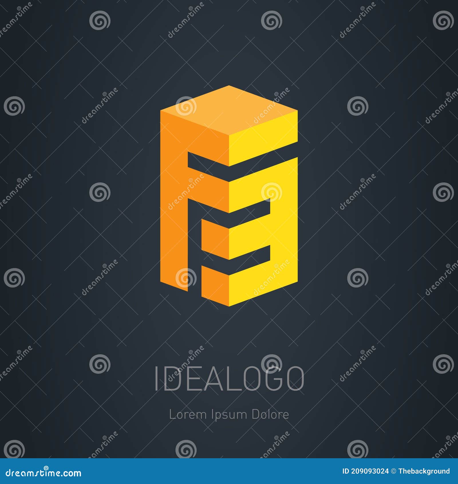 F3 Logo. Vector Design Element or 3d Icon Stock Vector - Illustration ...