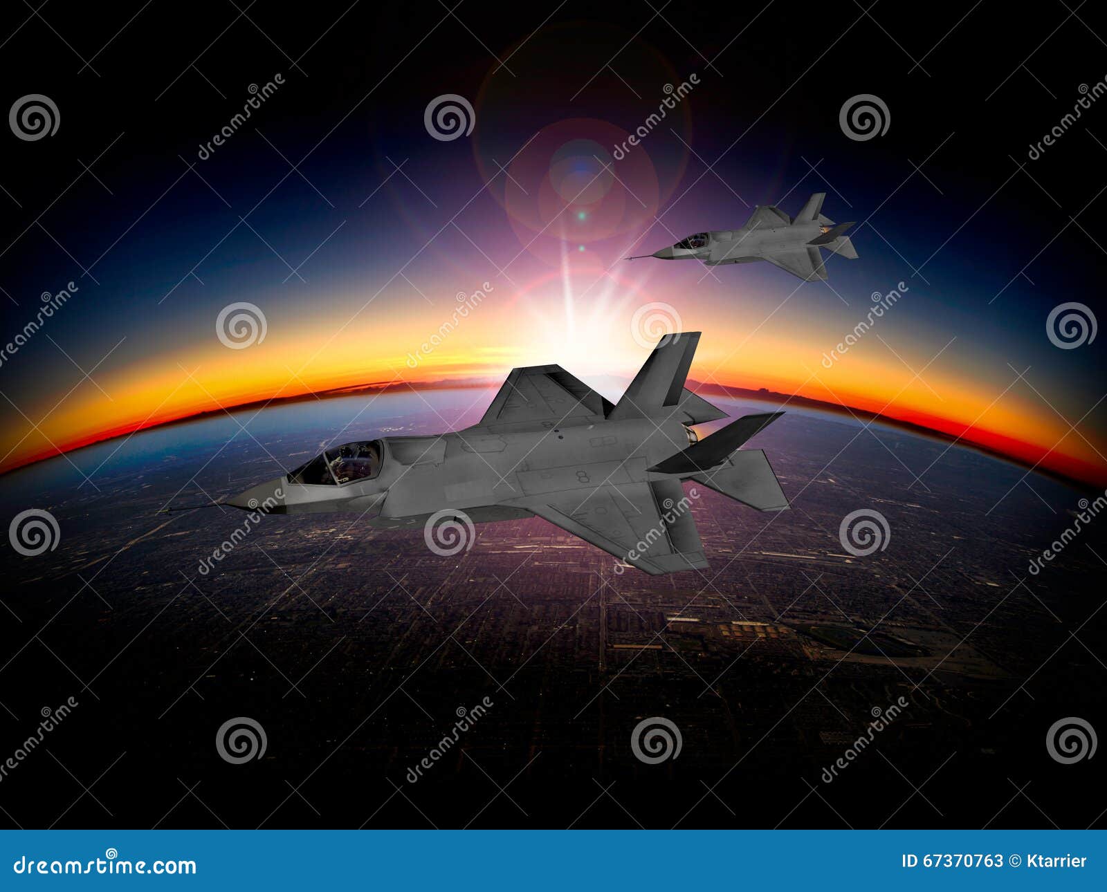 Stealth Fighter Jet Aircraft High Altitude Above Frozen Glacier Snowy ...