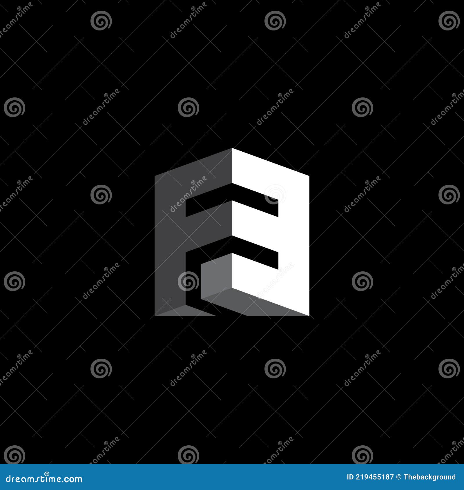 F and 3 - Monogram or Logotype. F3 - Initials or Logo Stock Vector ...