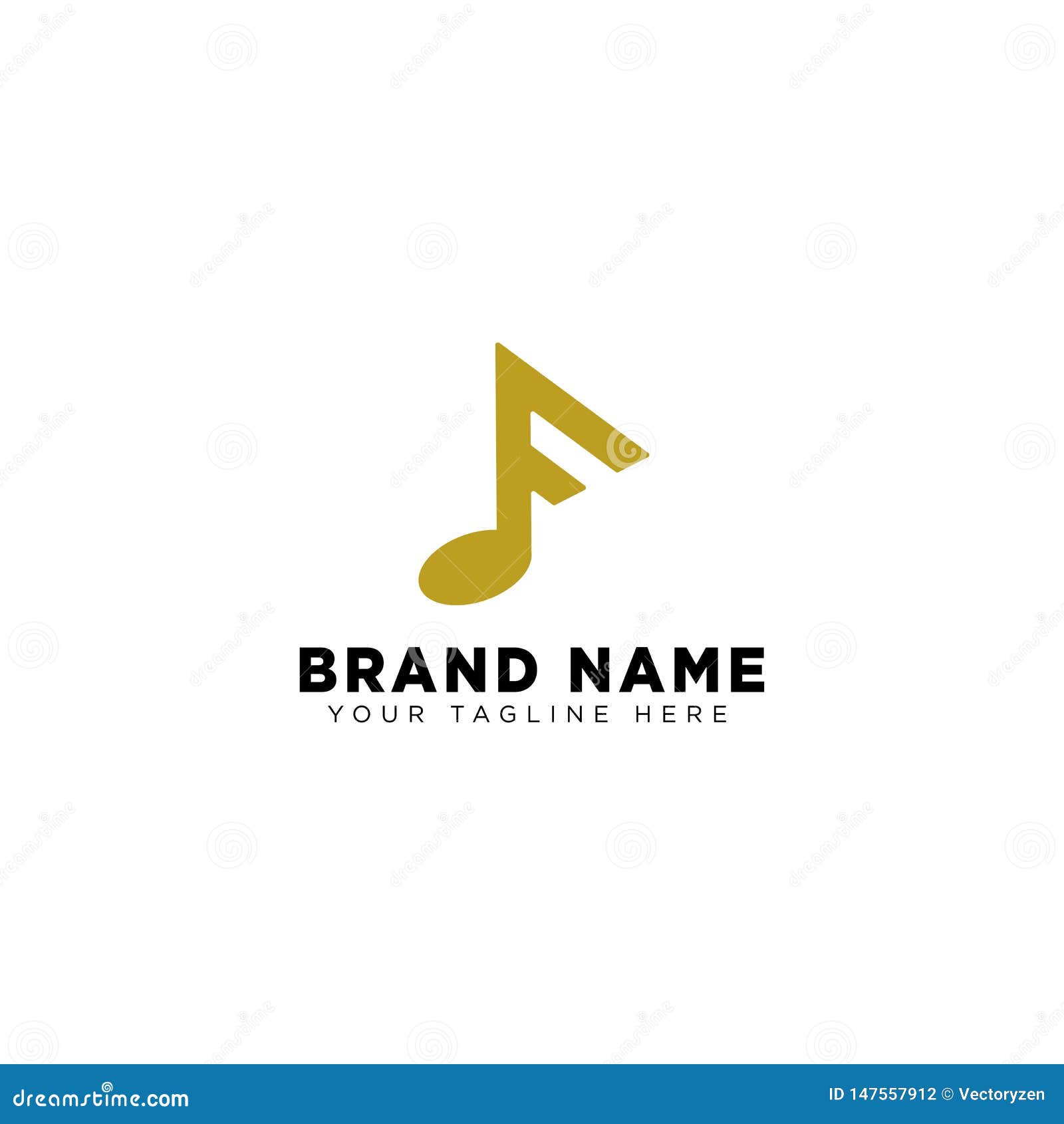 F Music Initial Logo Template Vector Illustration Icon Stock Vector ...