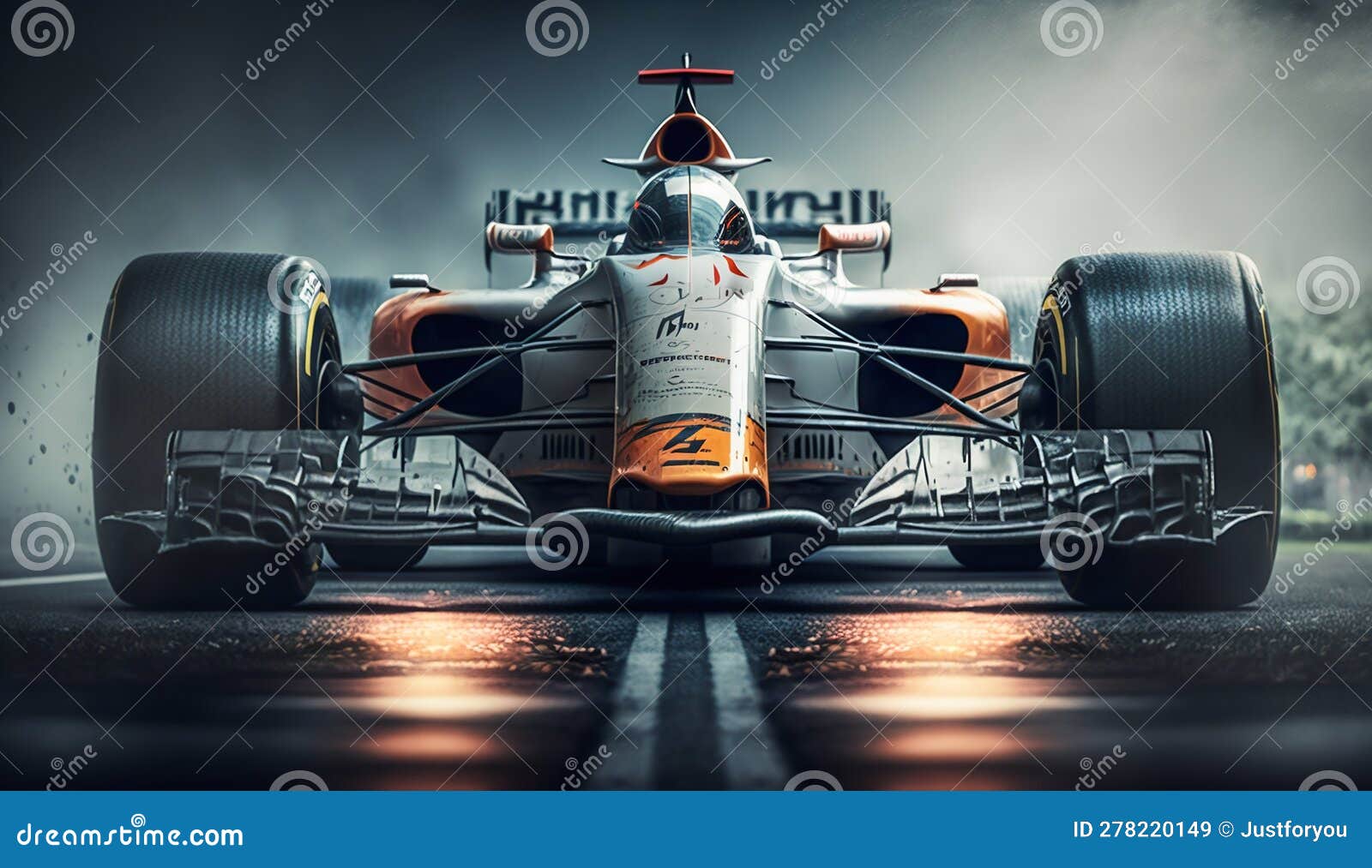 F1 Race Car. Generative ai stock illustration. Illustration of fast ...