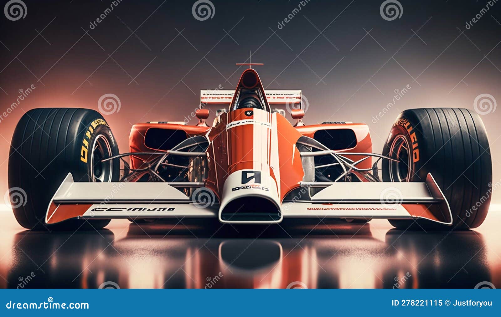 F1 Race Car. Generative ai stock illustration. Illustration of grand ...