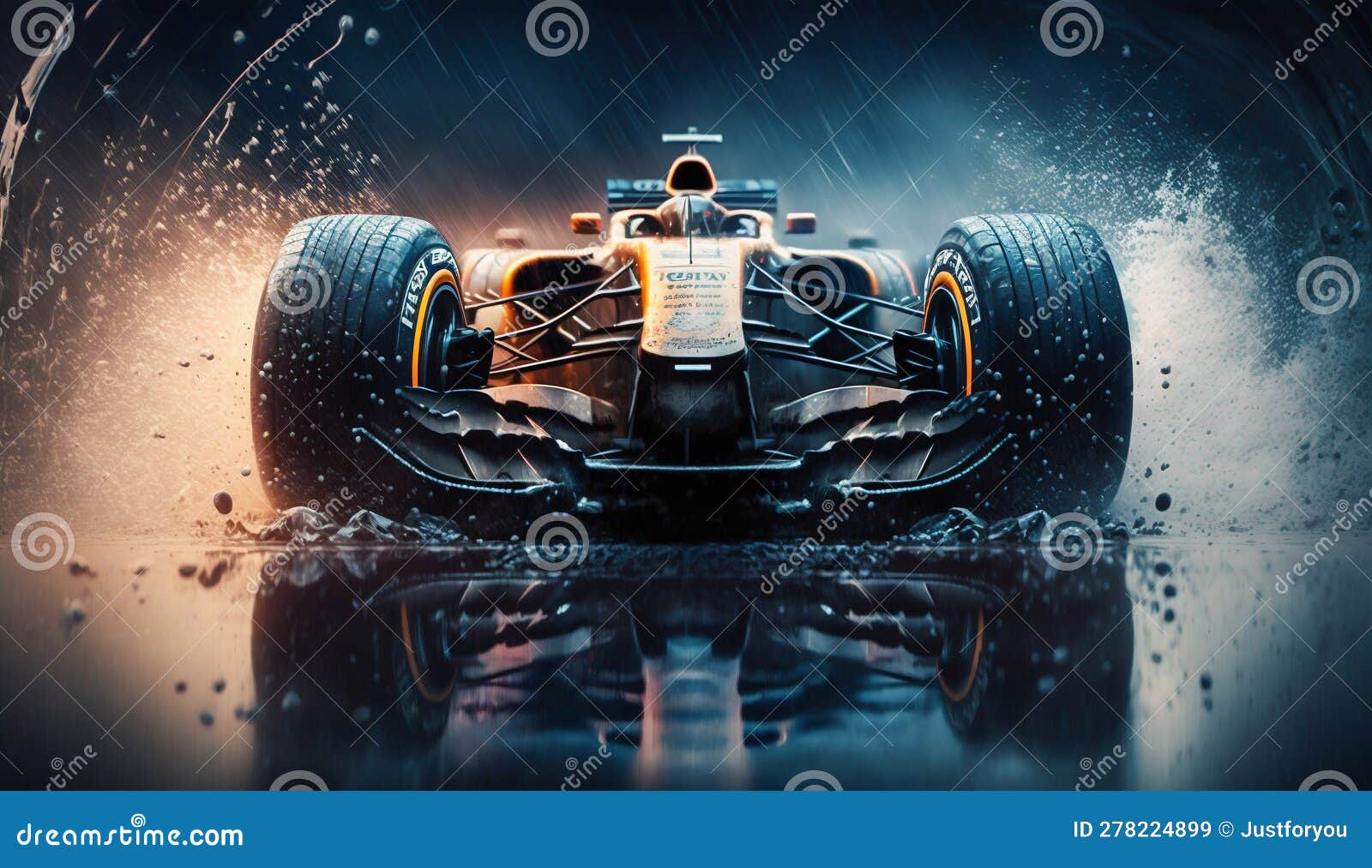 F1 Race Car. Generative ai stock illustration. Illustration of ...