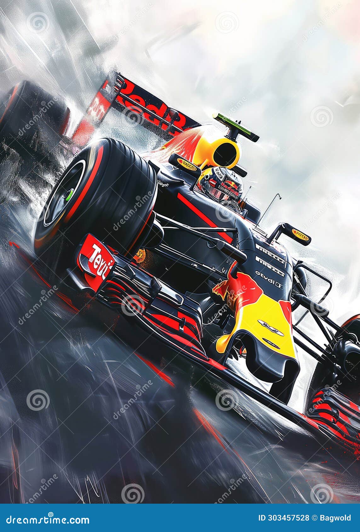 F1 Race Car Illustration stock illustration. Illustration of wheel ...