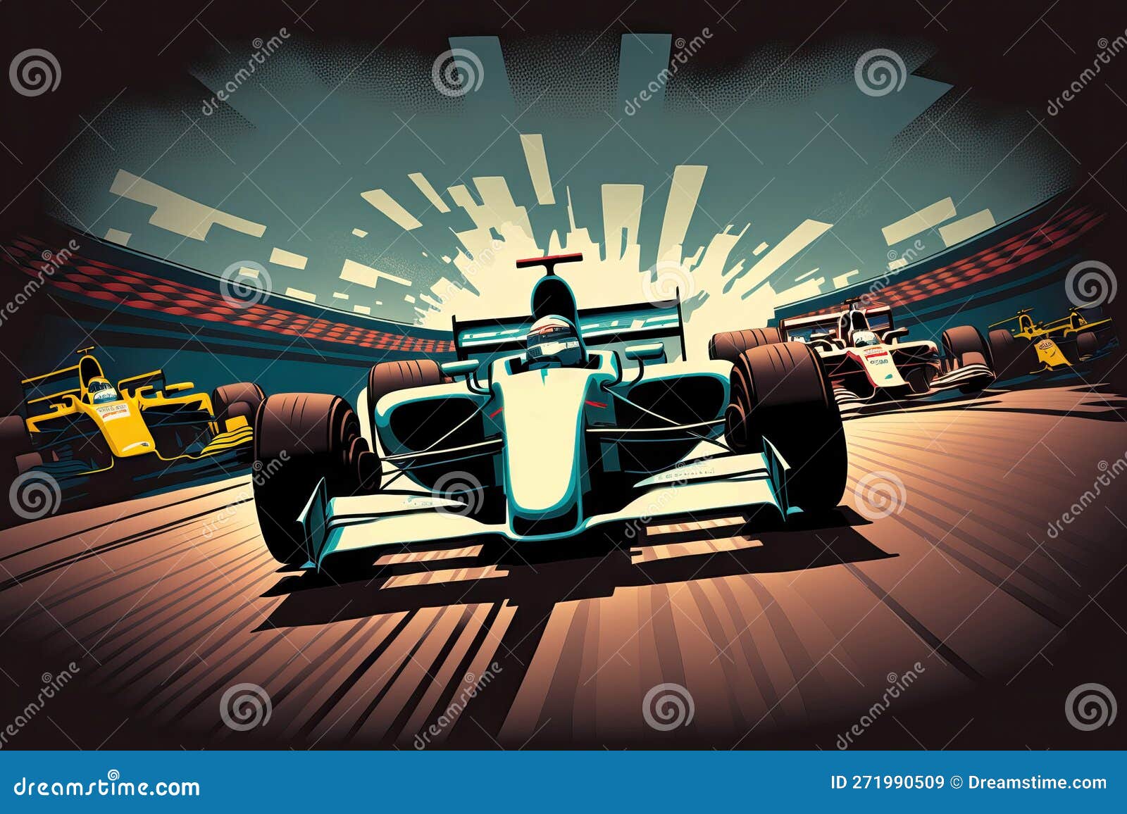 F1 raceway stock illustration. Illustration of race - 271990509