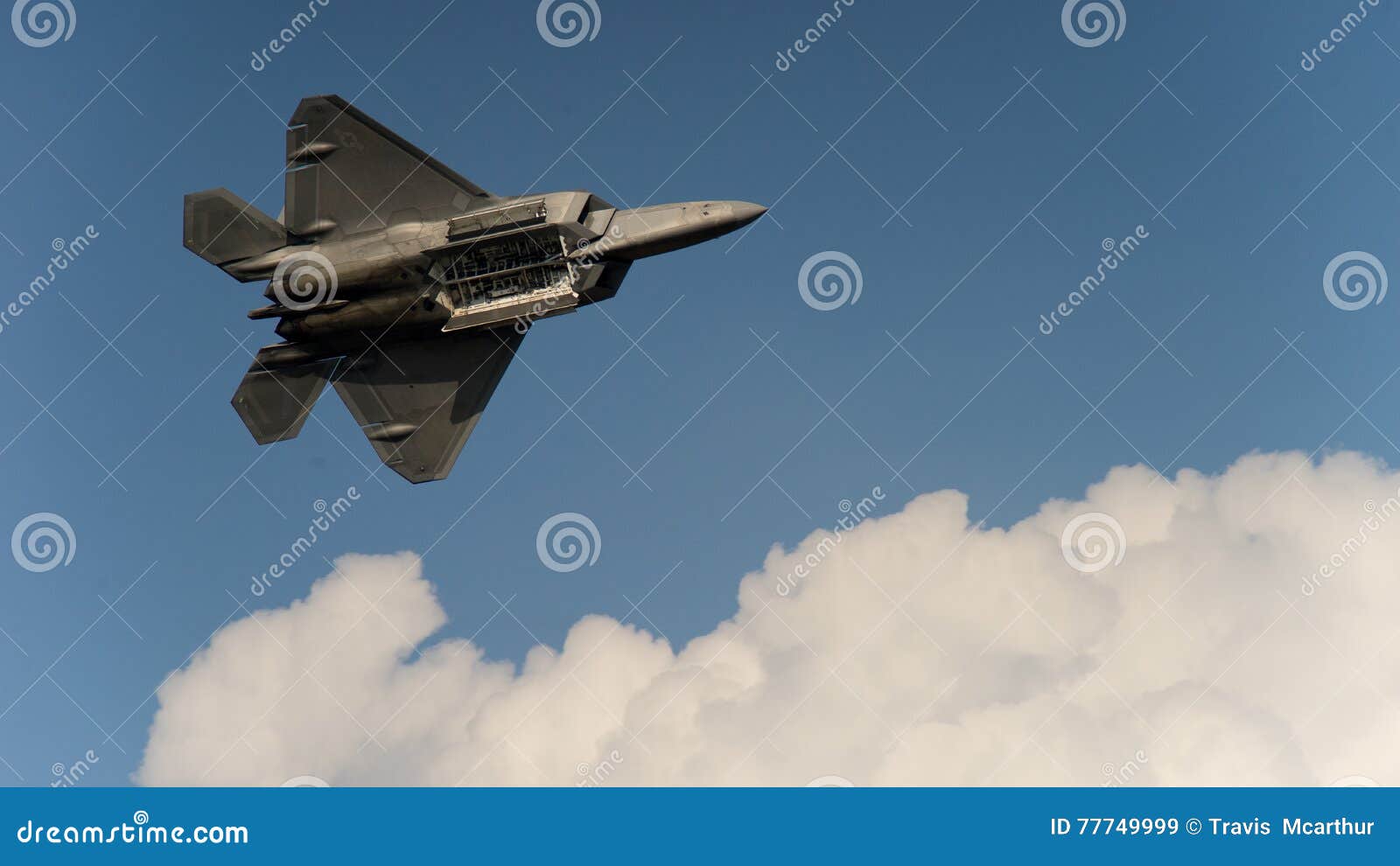F-22 Raptor Bay Doors Open stock image. Image of burners - 77749999