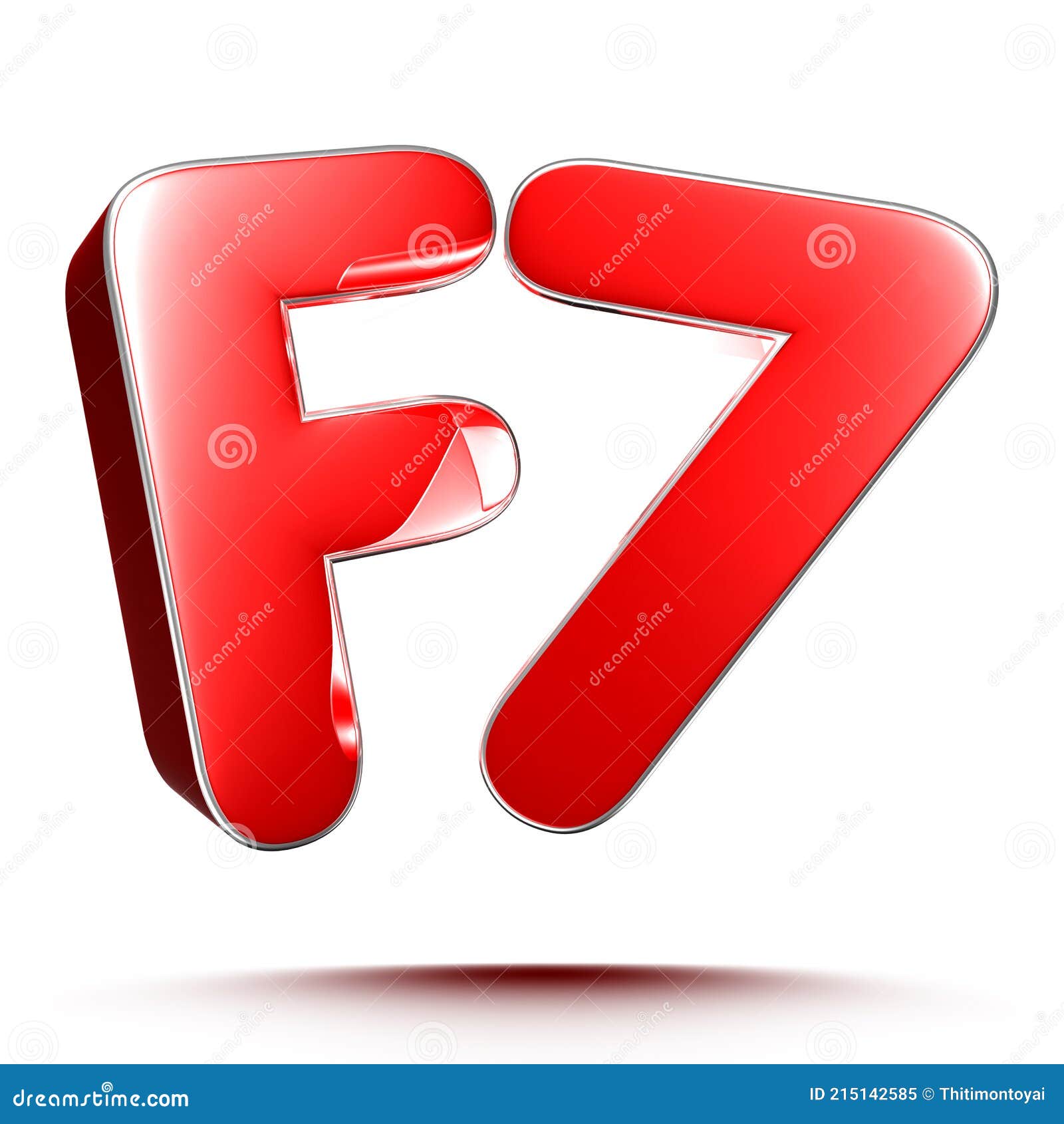 F7 red. stock illustration. Illustration of design, mark - 215142585