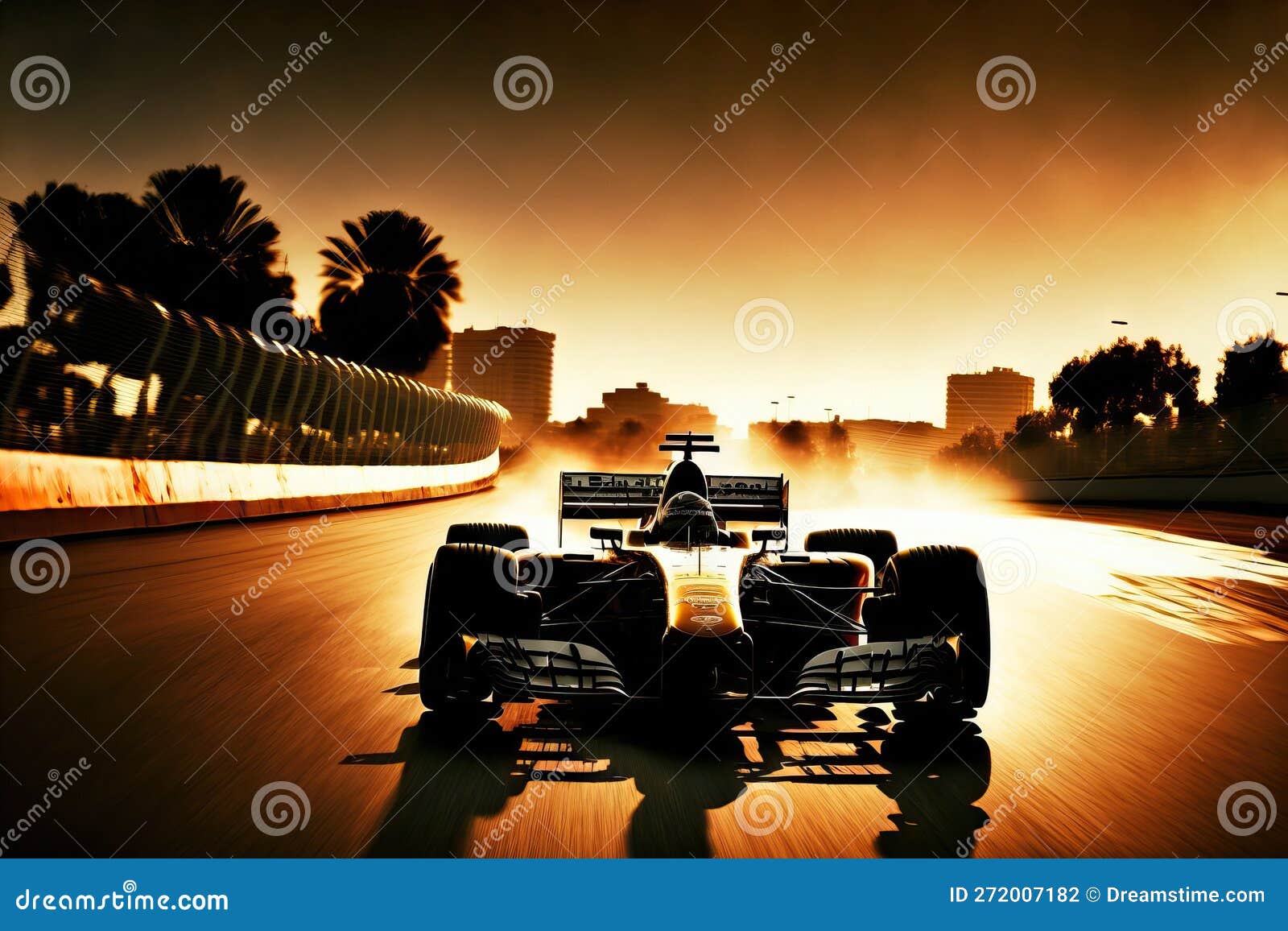 F1 Road Motion Blur at Sunset Stock Illustration - Illustration of ...
