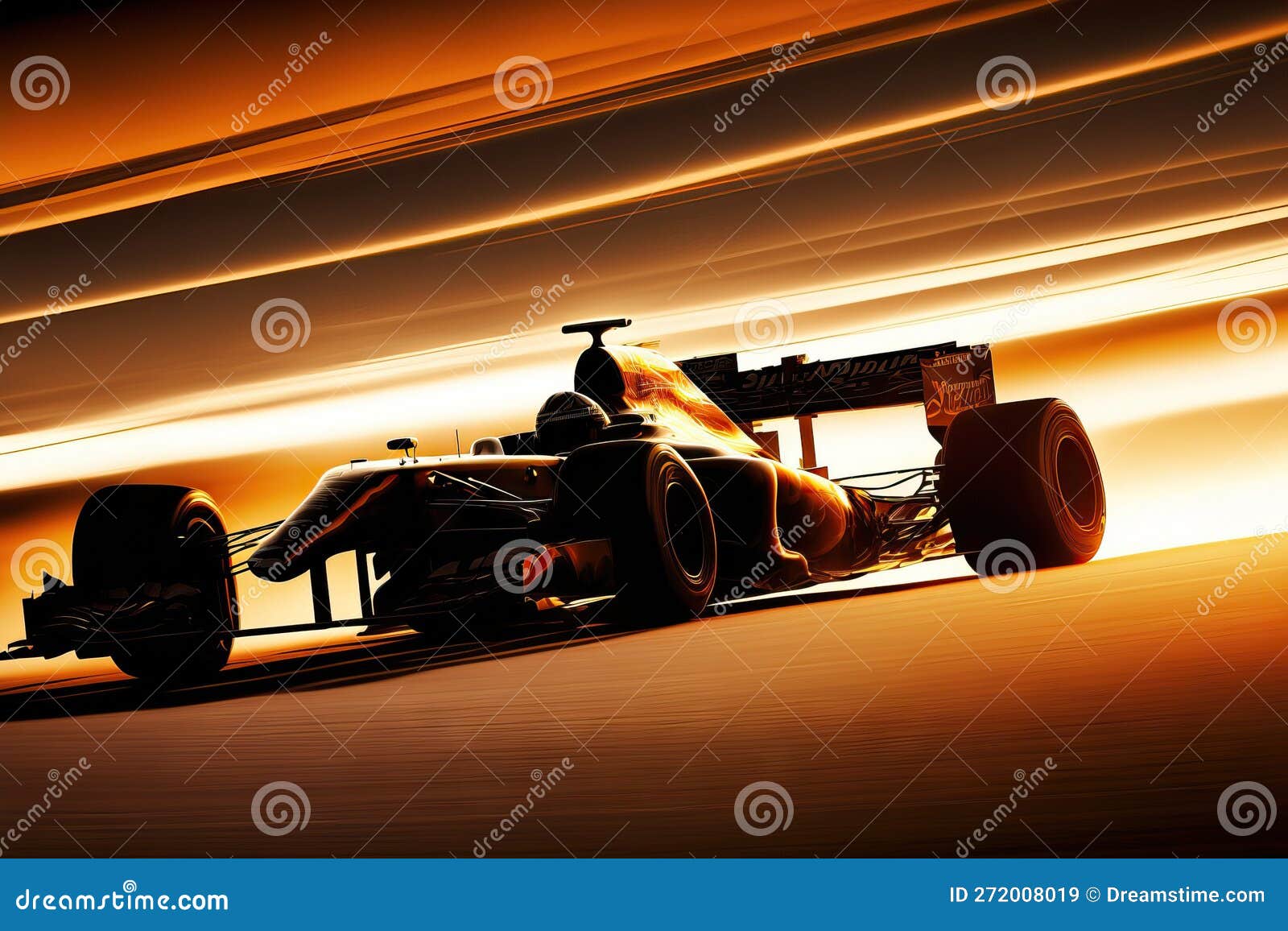 F1 Road Motion Blur at Sunset Stock Illustration - Illustration of fast ...