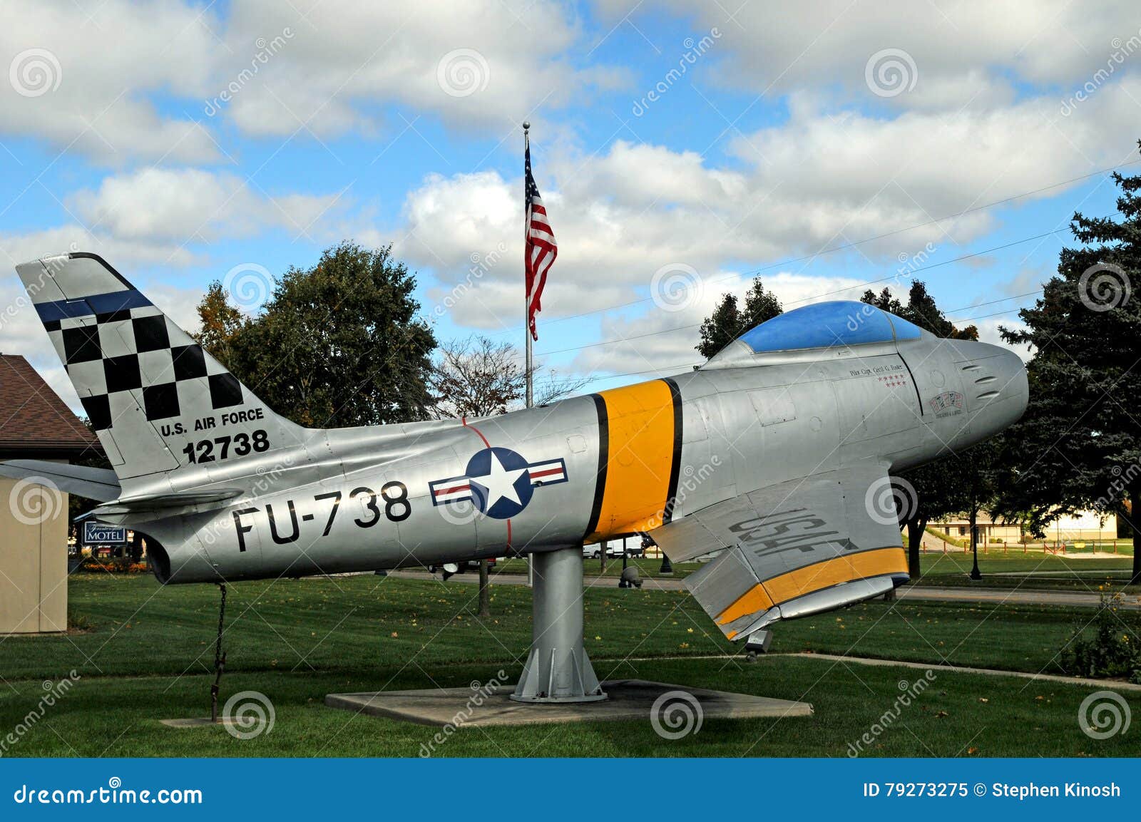 F86 Sabrejet Air FOrce Fighter Editorial Image - Image of blue, clouds ...