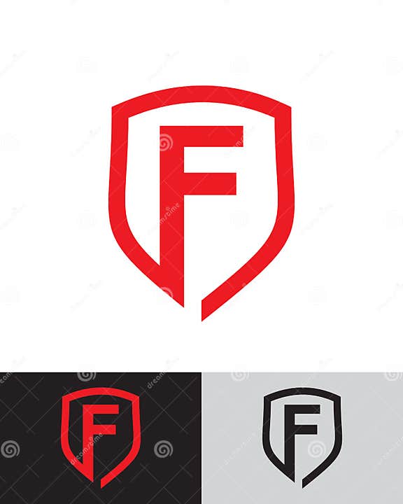 F Shield Logo , Security Logo Vector Stock Illustration - Illustration ...