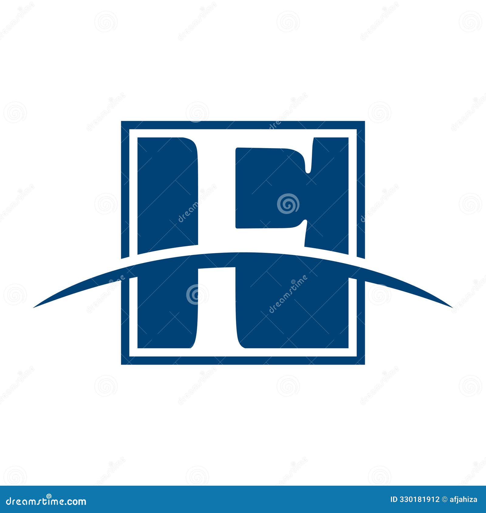 F Swoosh Logo Initial Template Stock Vector - Illustration of ...