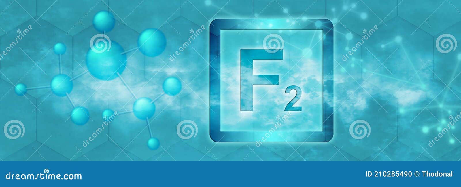 F2 Symbol. Fluorine Molecule Stock Illustration - Illustration of ...
