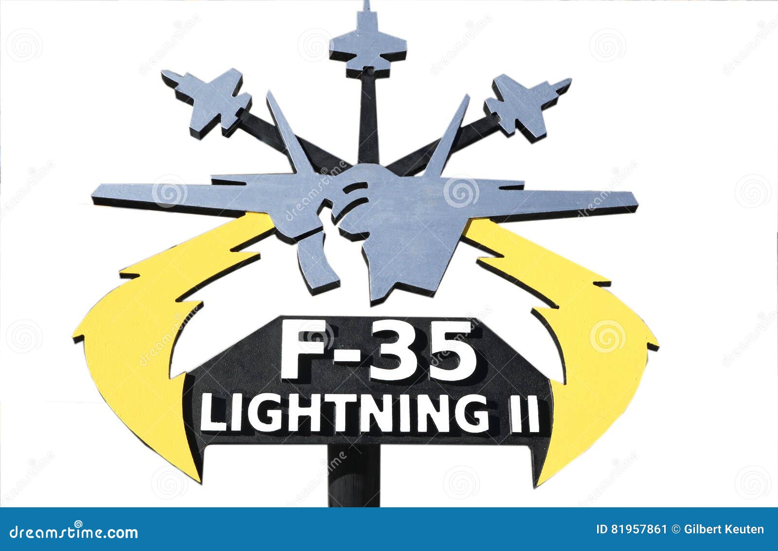 F-35 symbol stock illustration. Illustration of lightning - 81957861