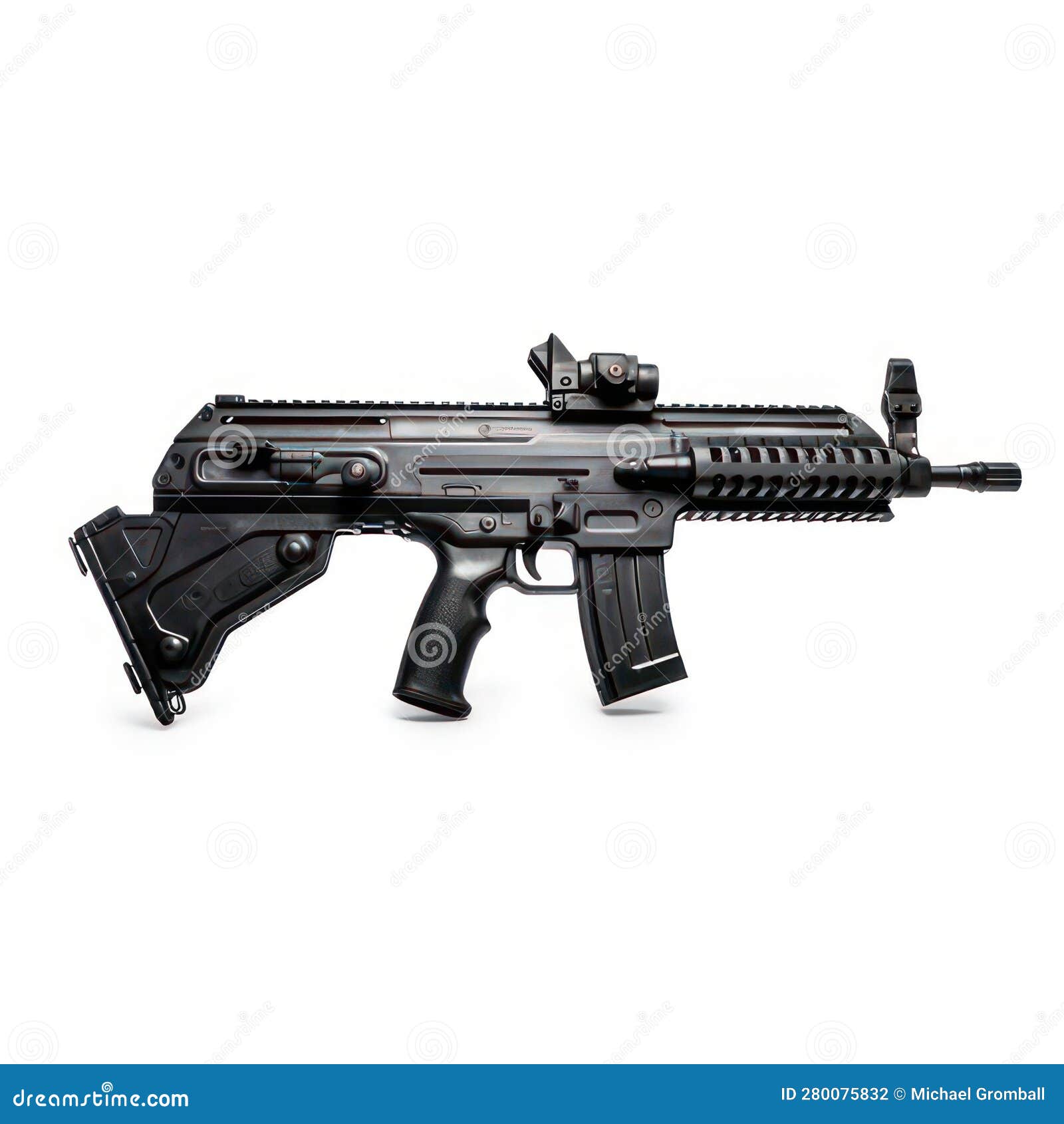 F2000 Tactical Assault Rifle Isolated on White Created with Generative ...