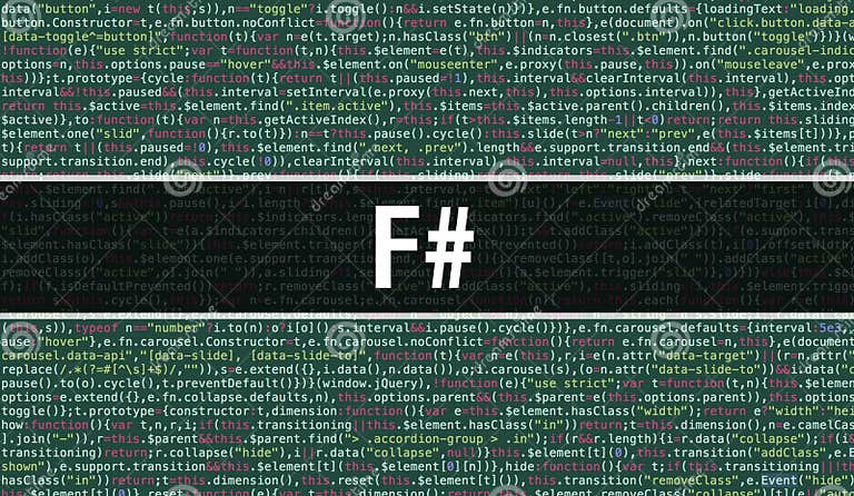 F# Text Written on Programming Code Abstract Technology Background of ...