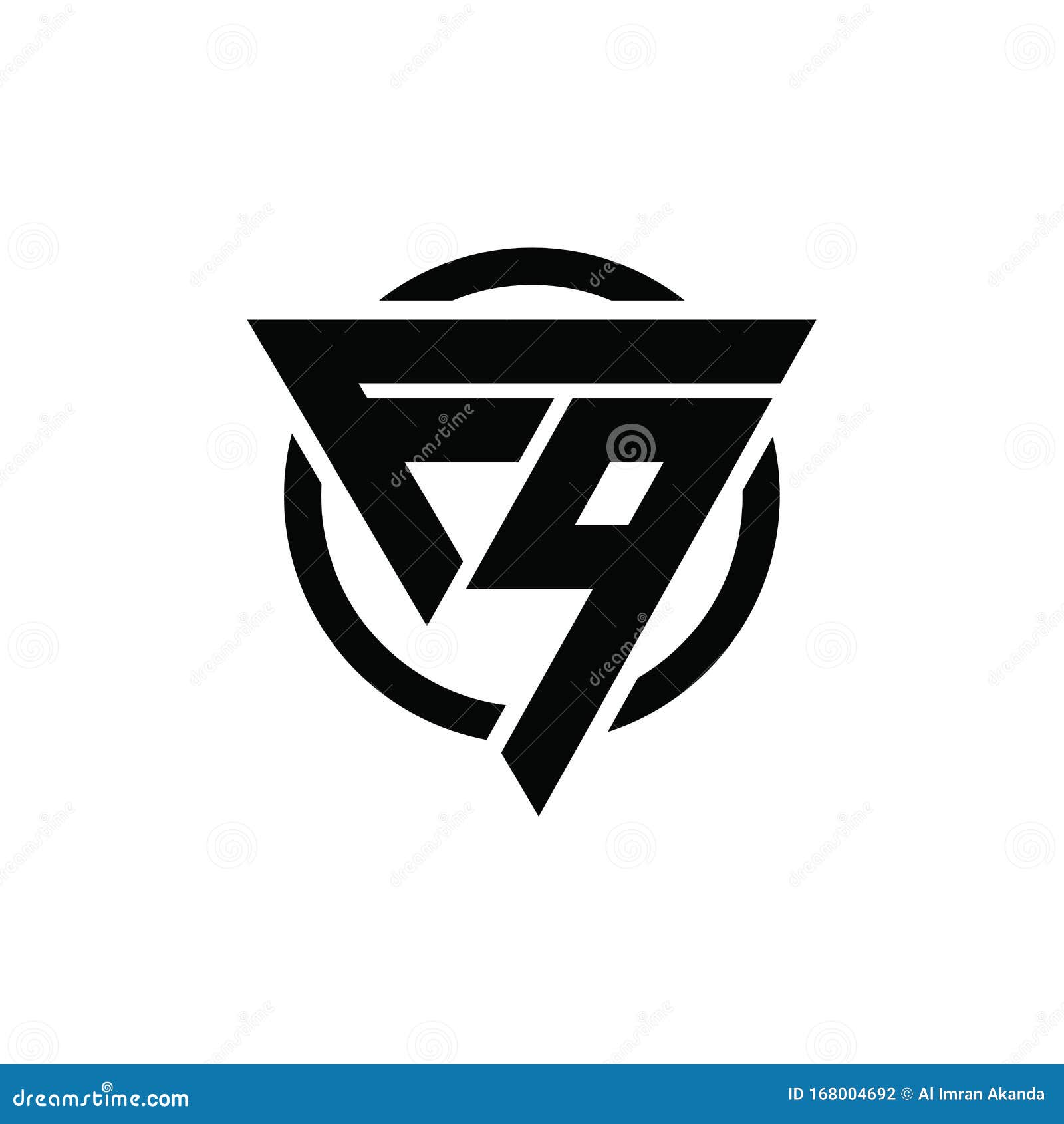 F9 9F Triangle Logo Vector Design for Business Stock Vector ...