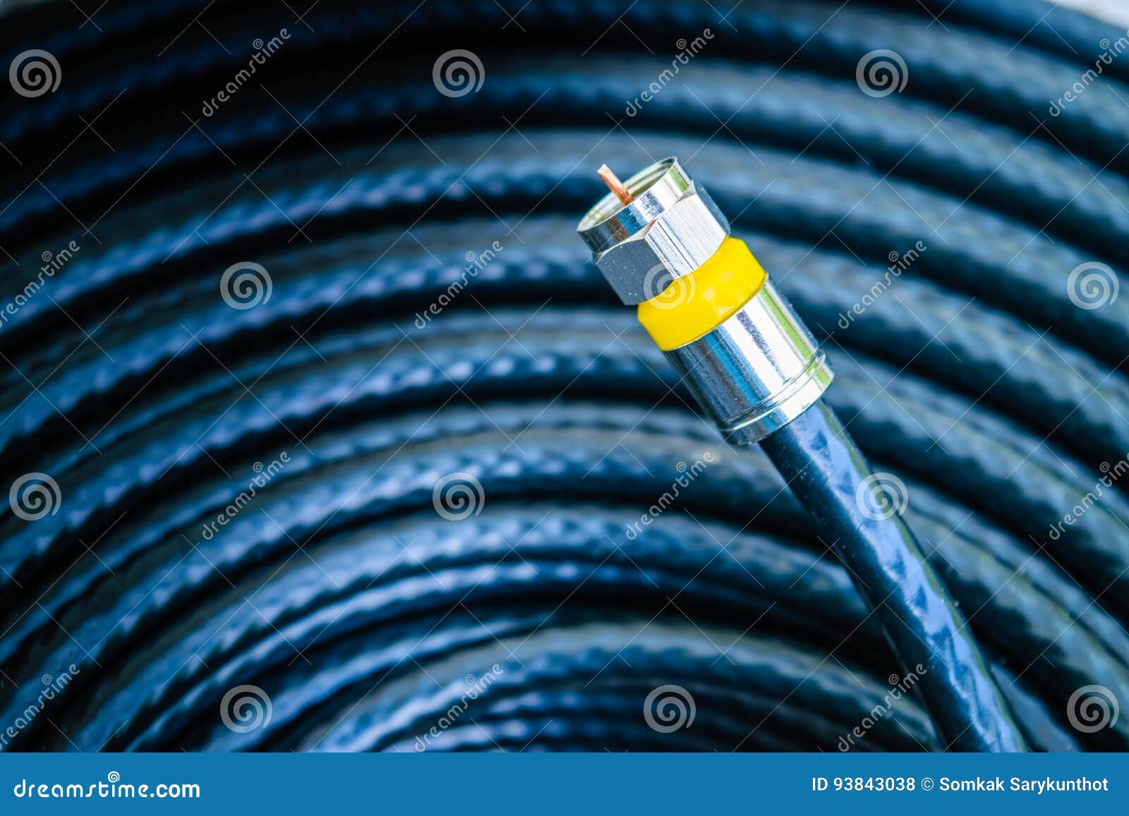 F Type Connector stock photo. Image of installation, plug - 93843038