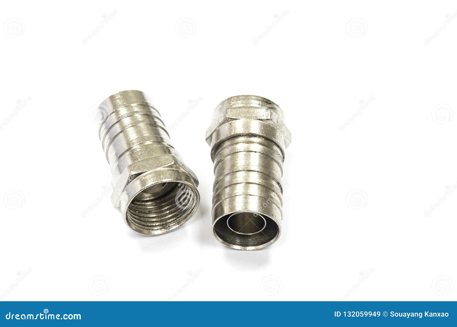 F Type Television Connector Adapter Stock Image - Image of adaptor ...