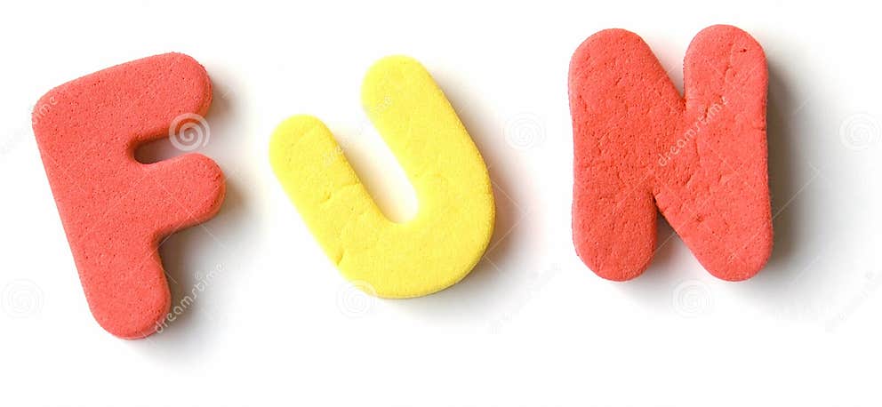 F.U.N. stock photo. Image of object, soft, colours, letters - 35324