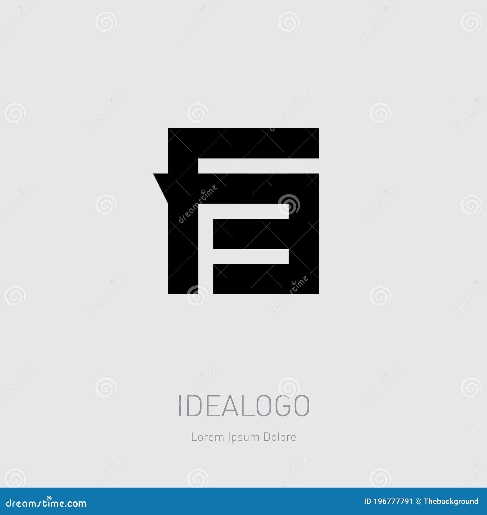 F3 - Vector Design Element or Icon. Letter F and Number 3 - Logo Stock ...