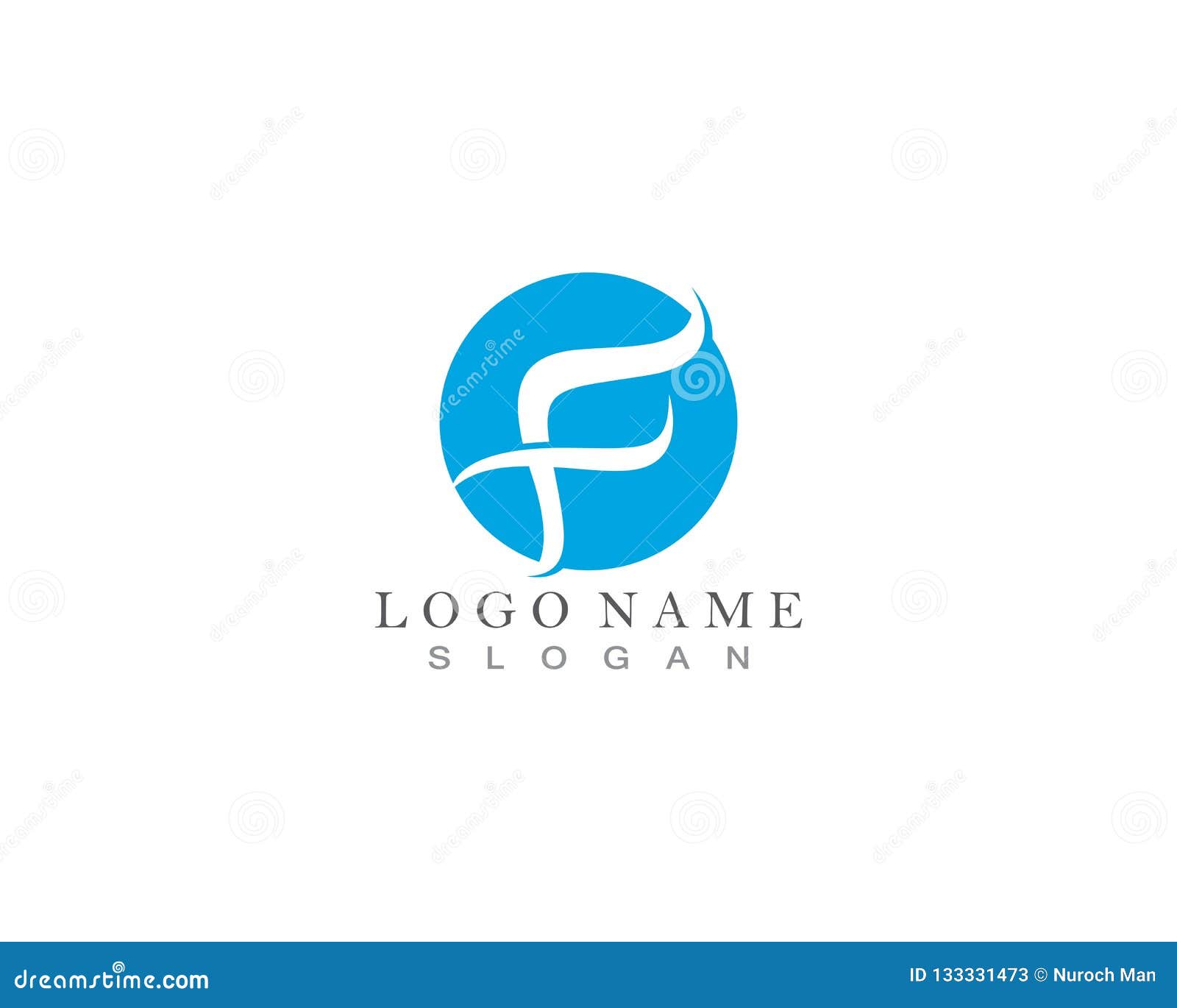 F Water Wave Logo and Symbol Vector Stock Vector - Illustration of ...