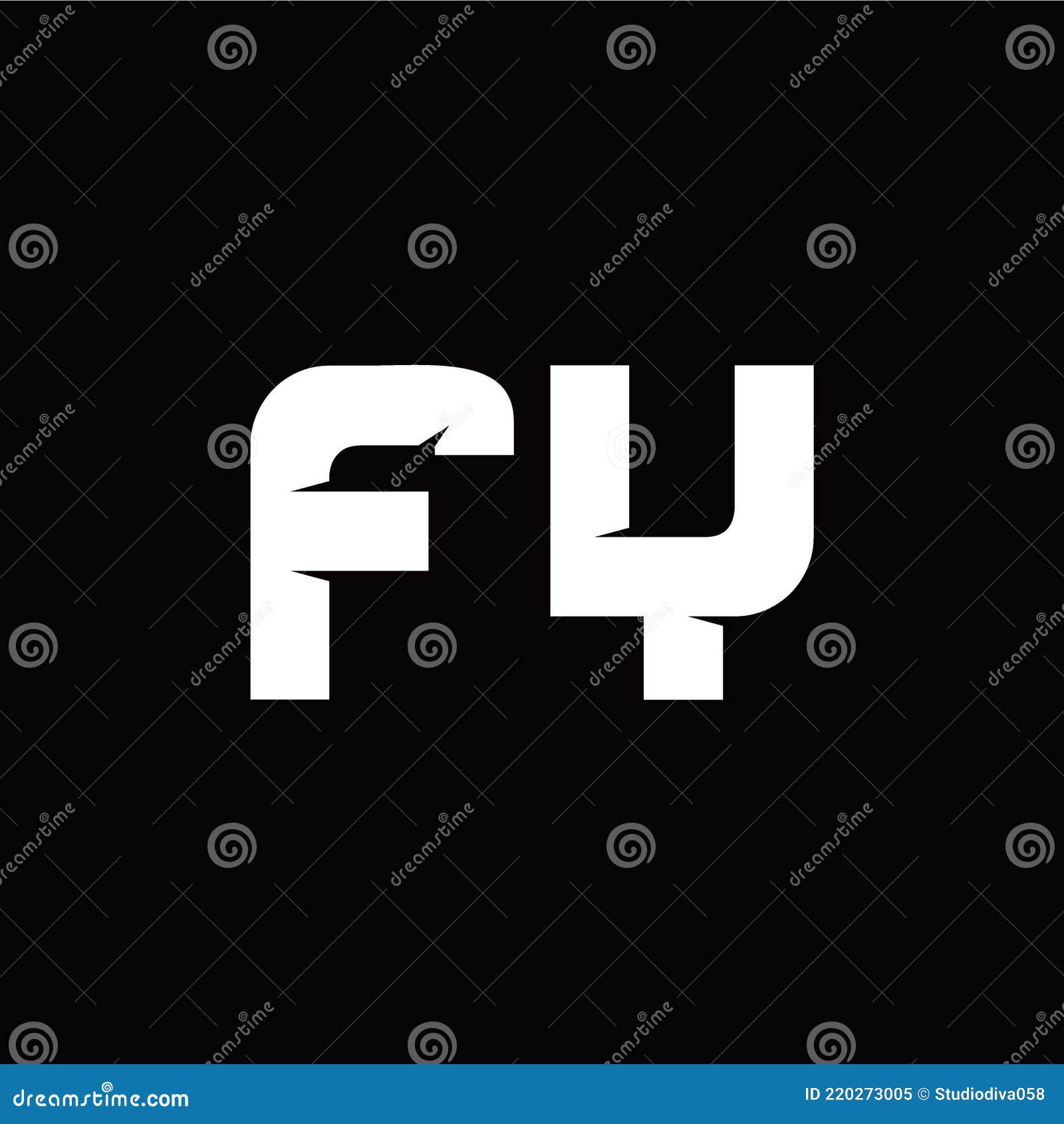F Y Letter Monogram Style Initial Logo Template Stock Illustration ...