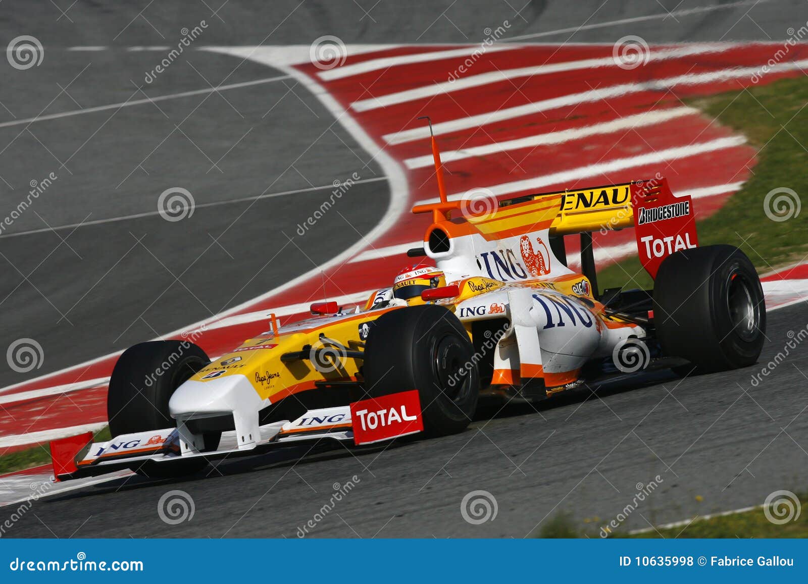 F1 2009 - Fernando Alonso Renault Editorial Stock Photo - Image of ...