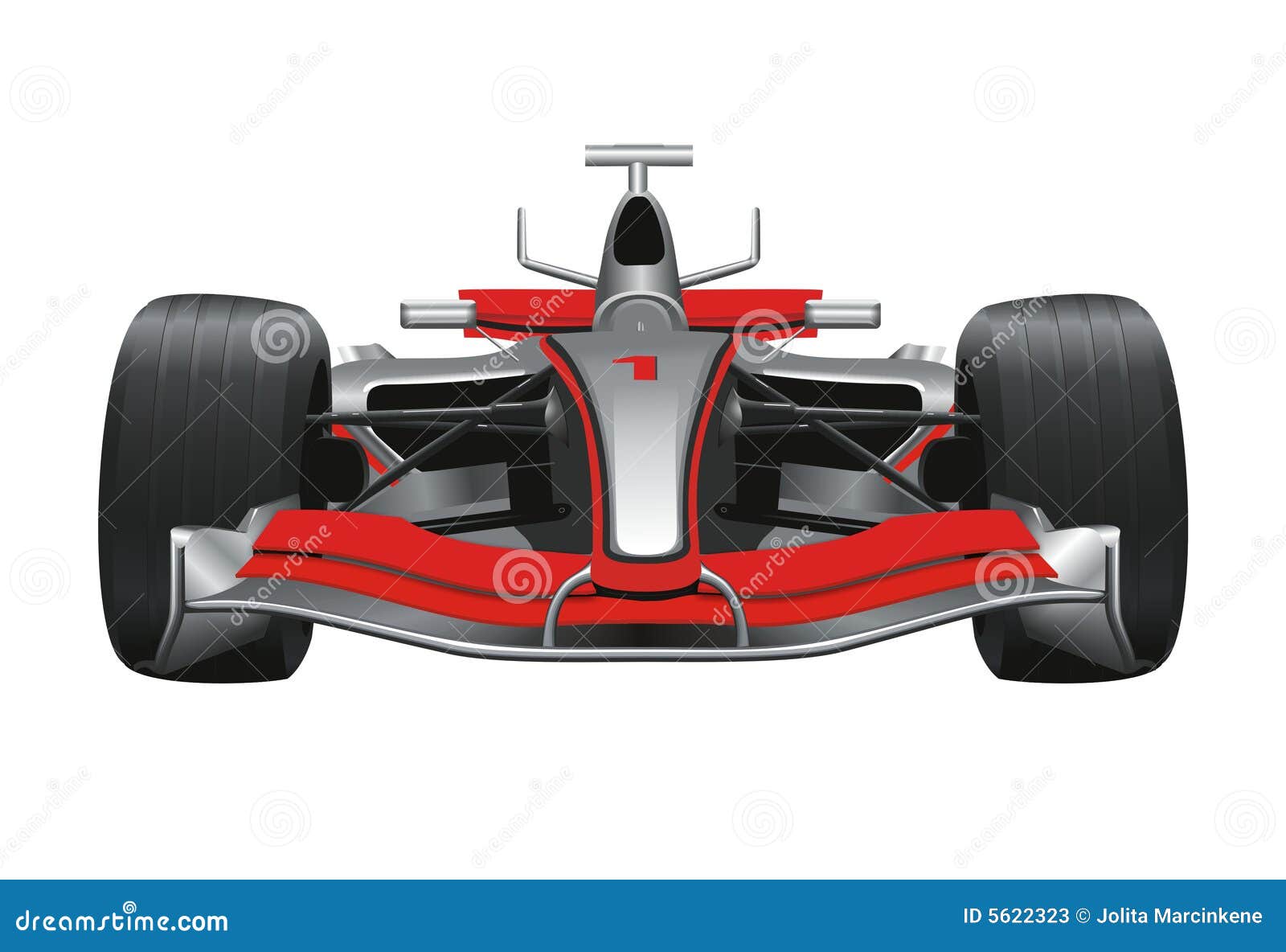 Formula One Racing Car stock vector. Illustration of speed - 5622323