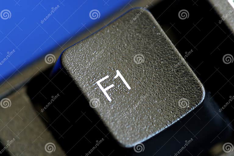 The F1 Key Represents Help or Assistance Stock Photo - Image of contact ...