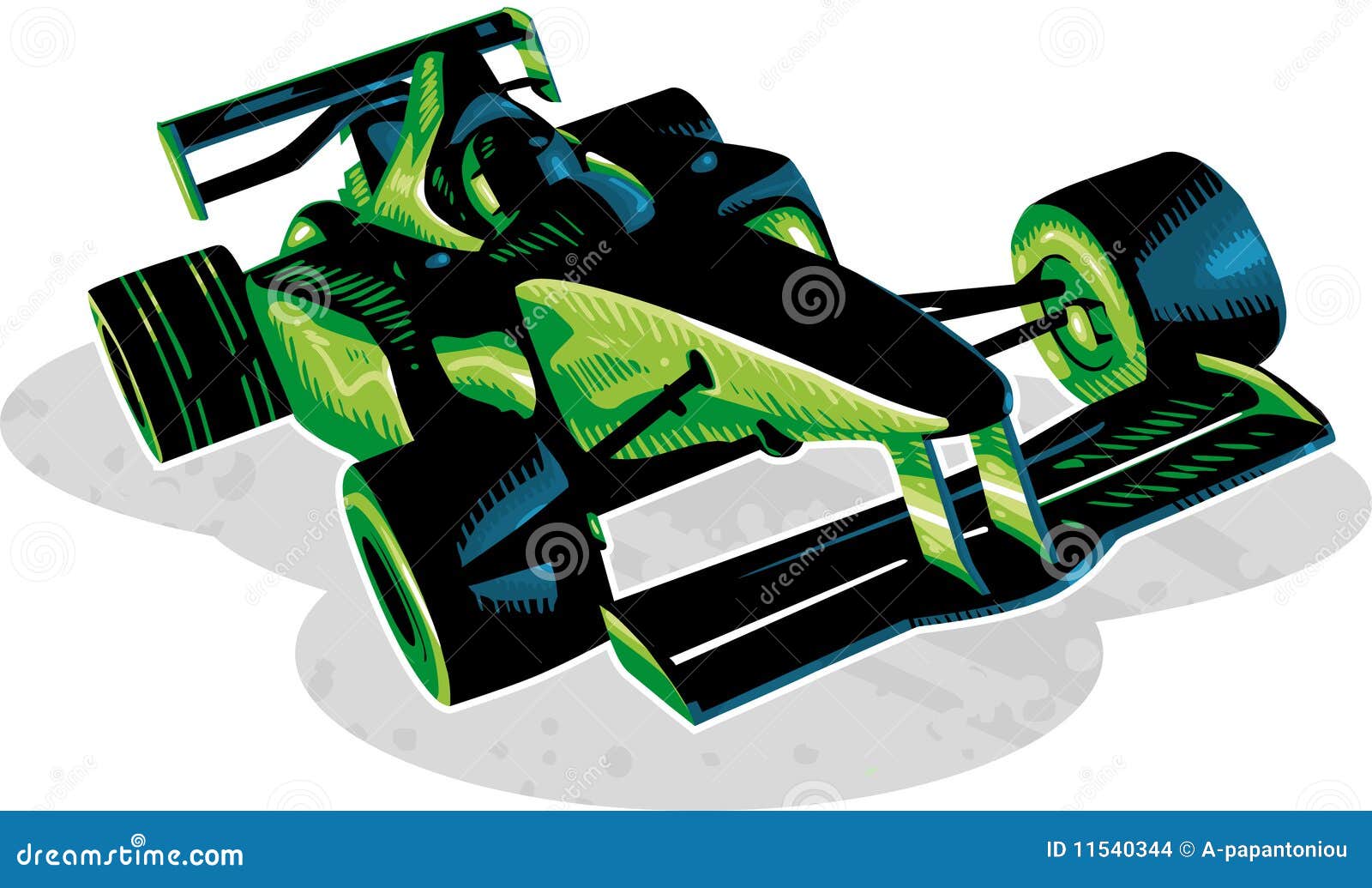 F1 Race Car Vector Illustration | CartoonDealer.com #11540344