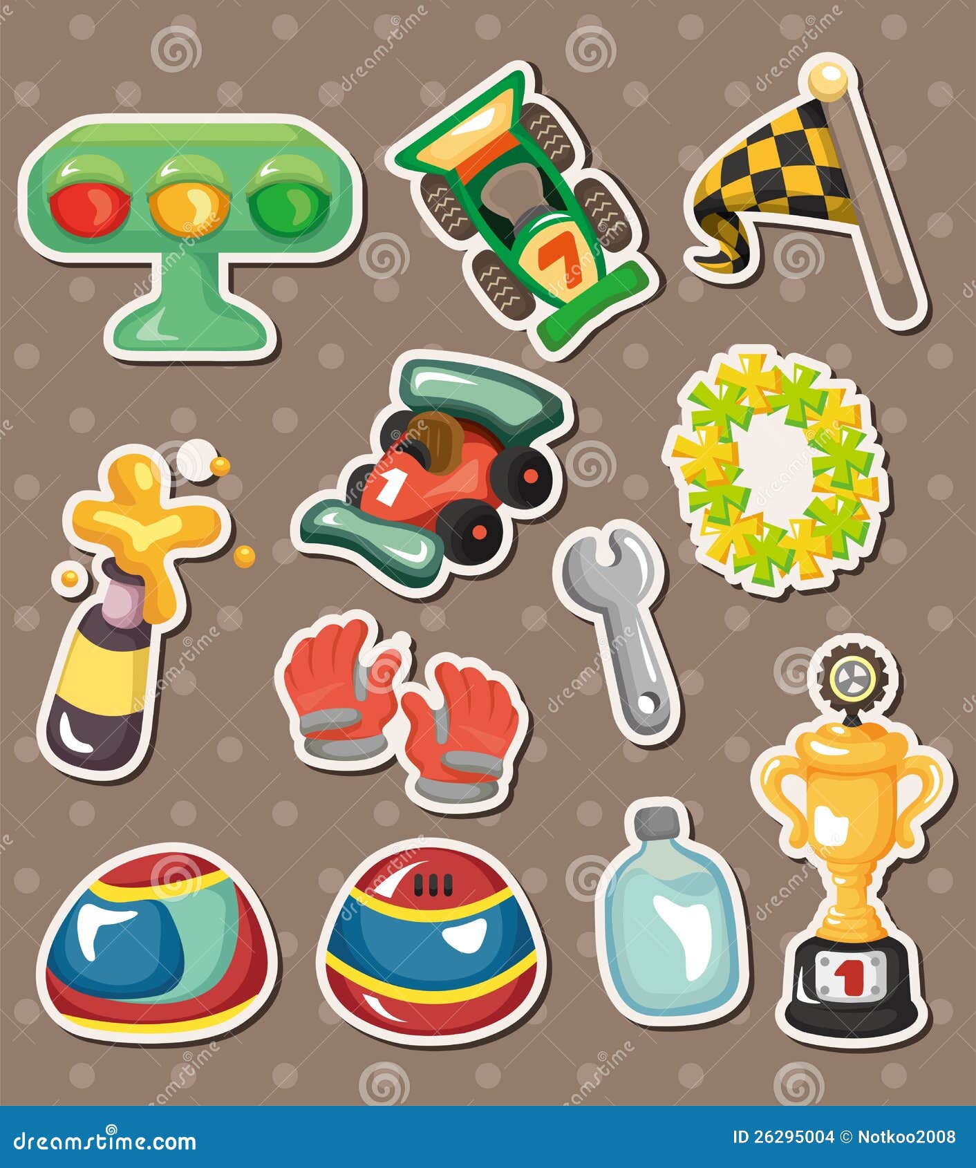 F1 rennende stickers vector illustratie. Illustration of pictogram ...