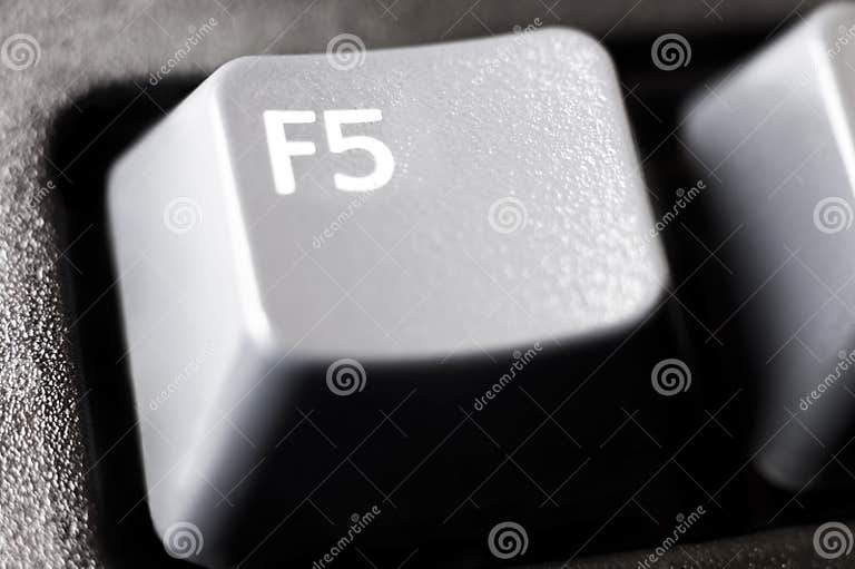 F5 Refresh Button Extreme Closeup Stock Image - Image of button, macro ...