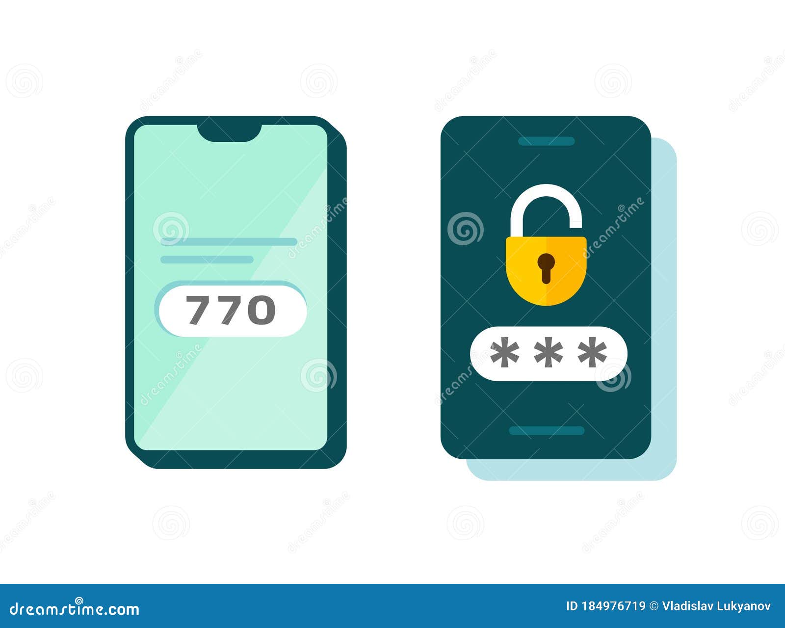 2fa Icon Vector Password Secure Login Authentication Verification Flat