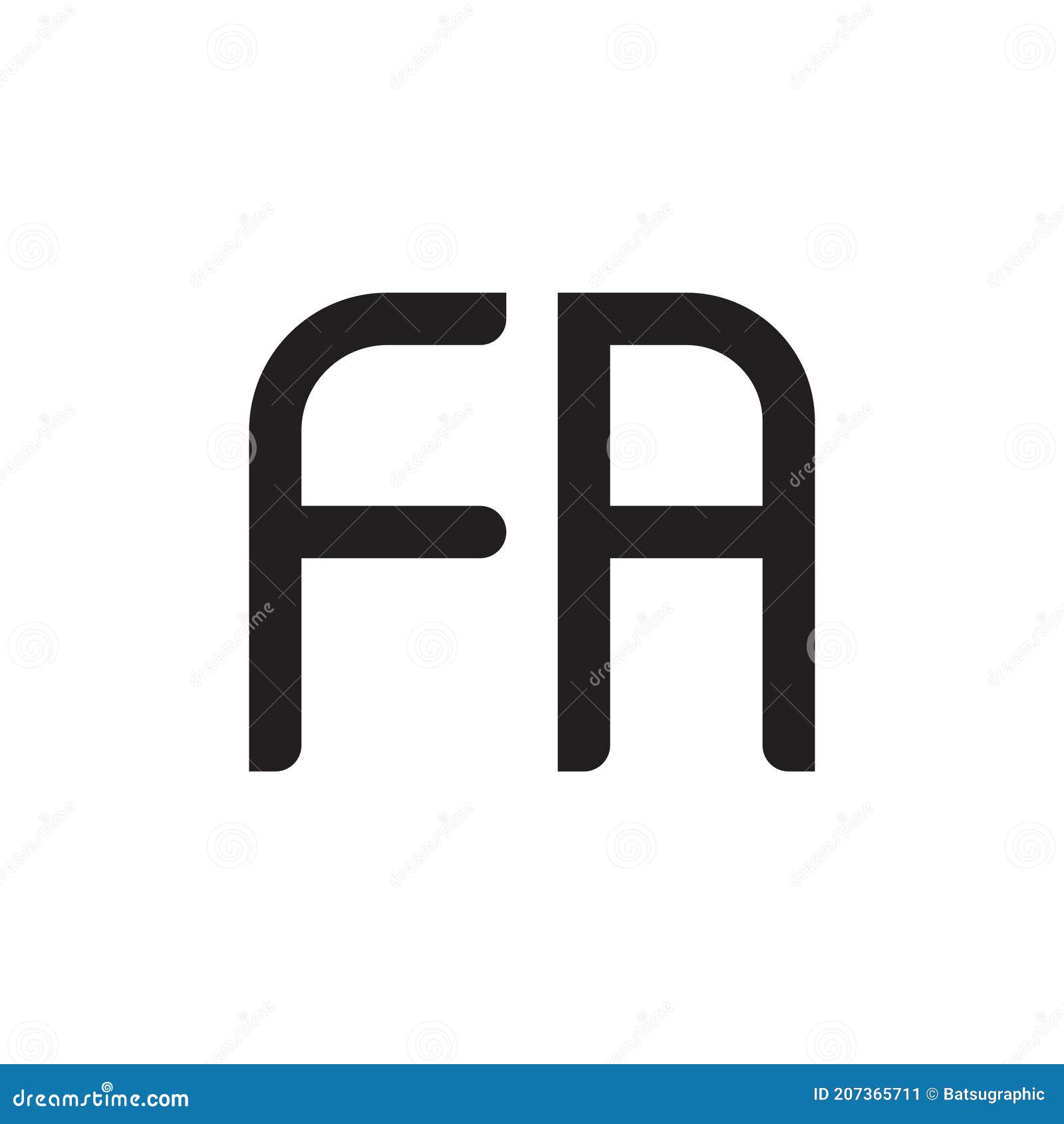 Fa Initial Letter Vector Logo Icon Stock Vector - Illustration of ...