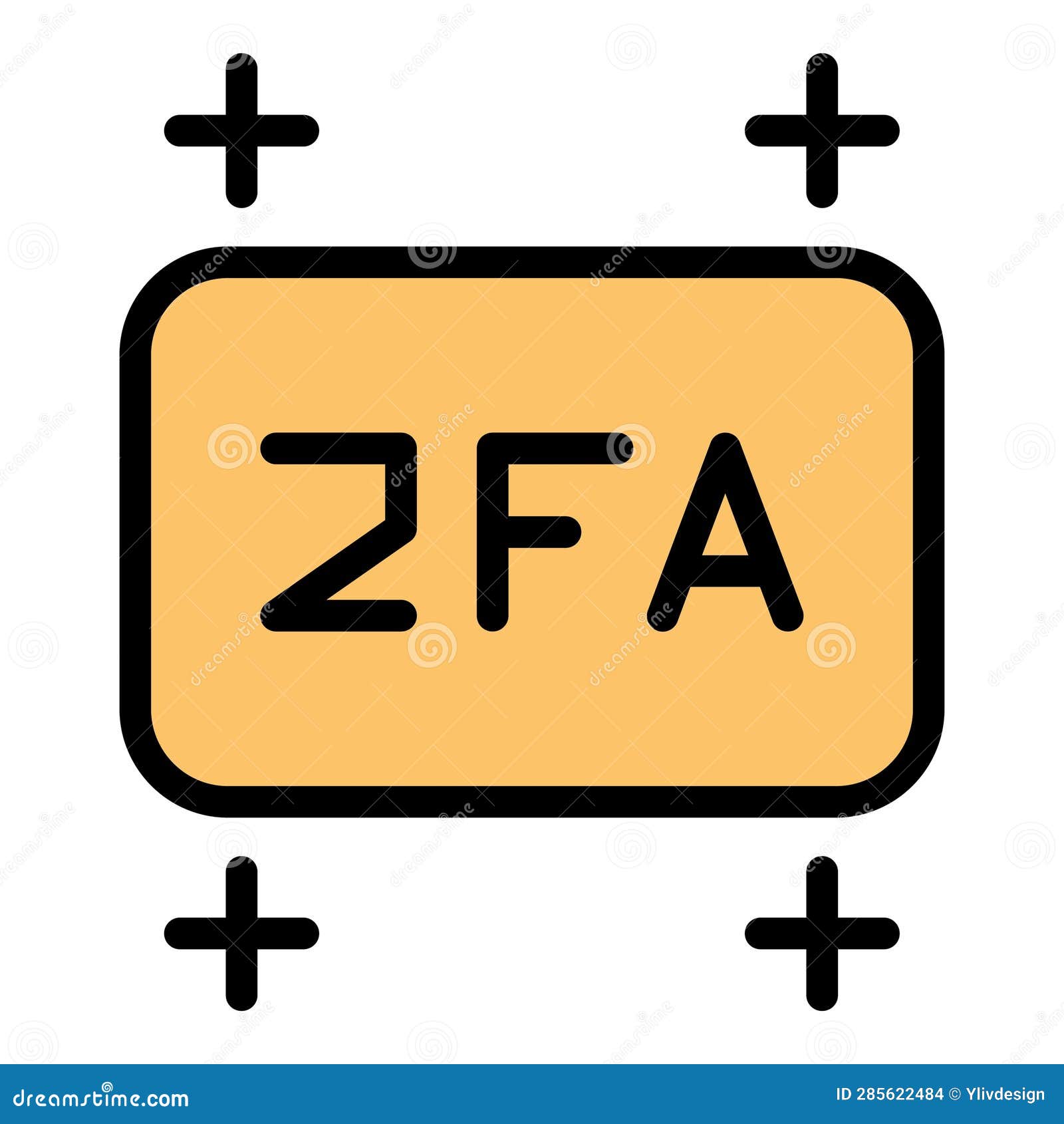 2fa Internet Icon Vector Flat Stock Vector - Illustration of ...