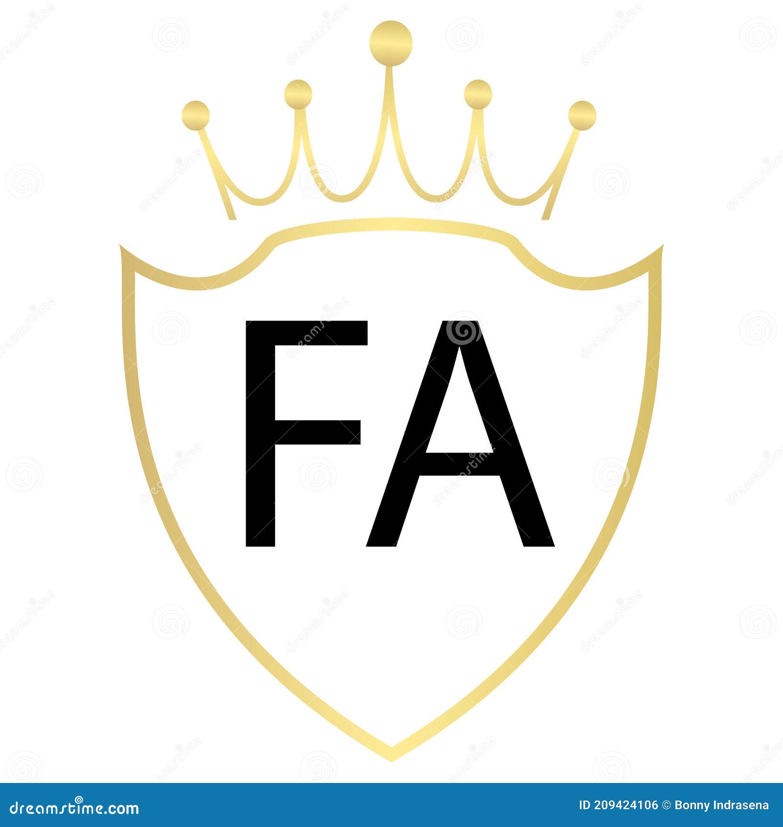 FA Letter Logo Design with Simple Style Stock Vector - Illustration of ...