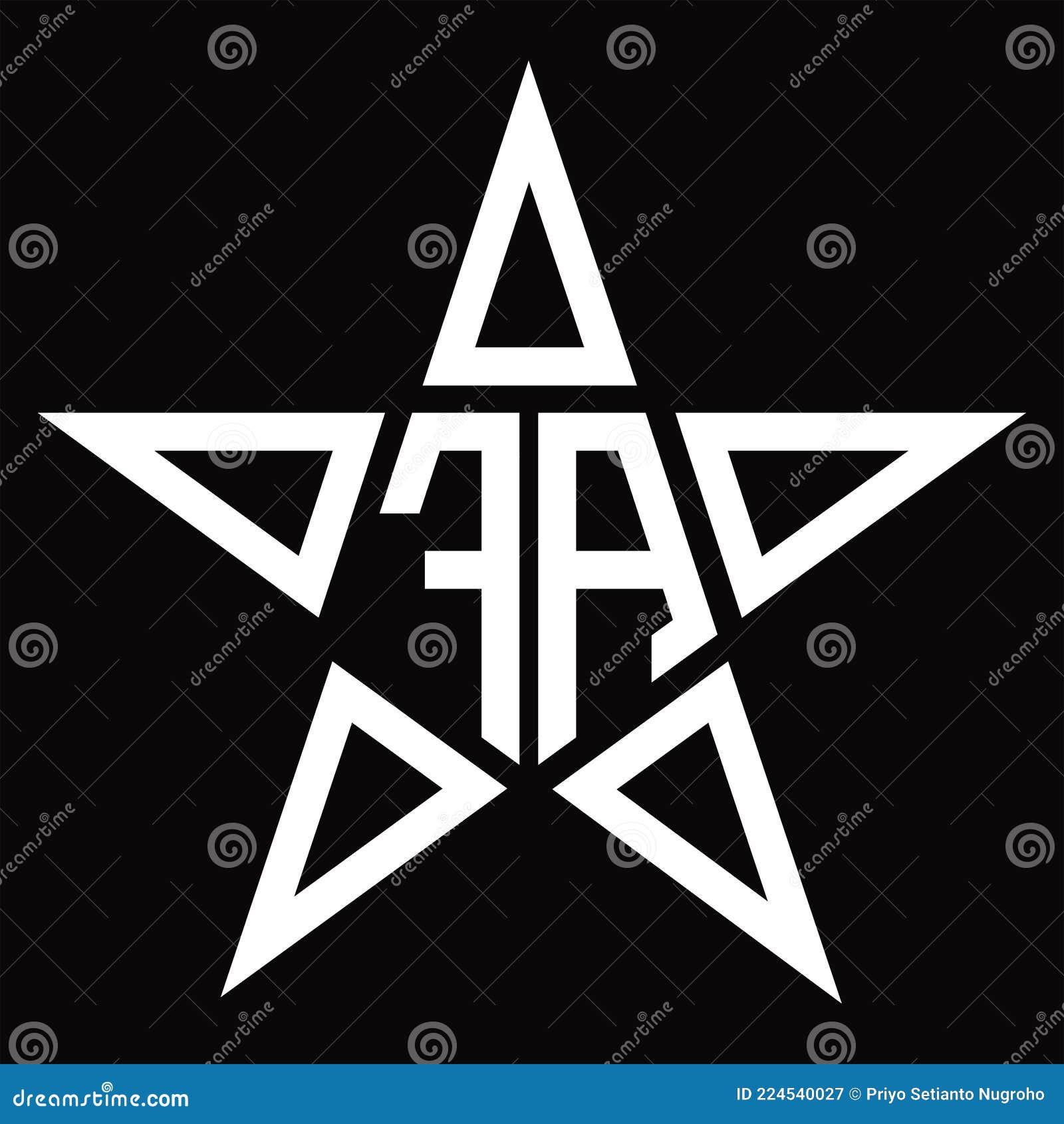 FA Logo Monogram with Star Shape Design Template Stock Vector ...