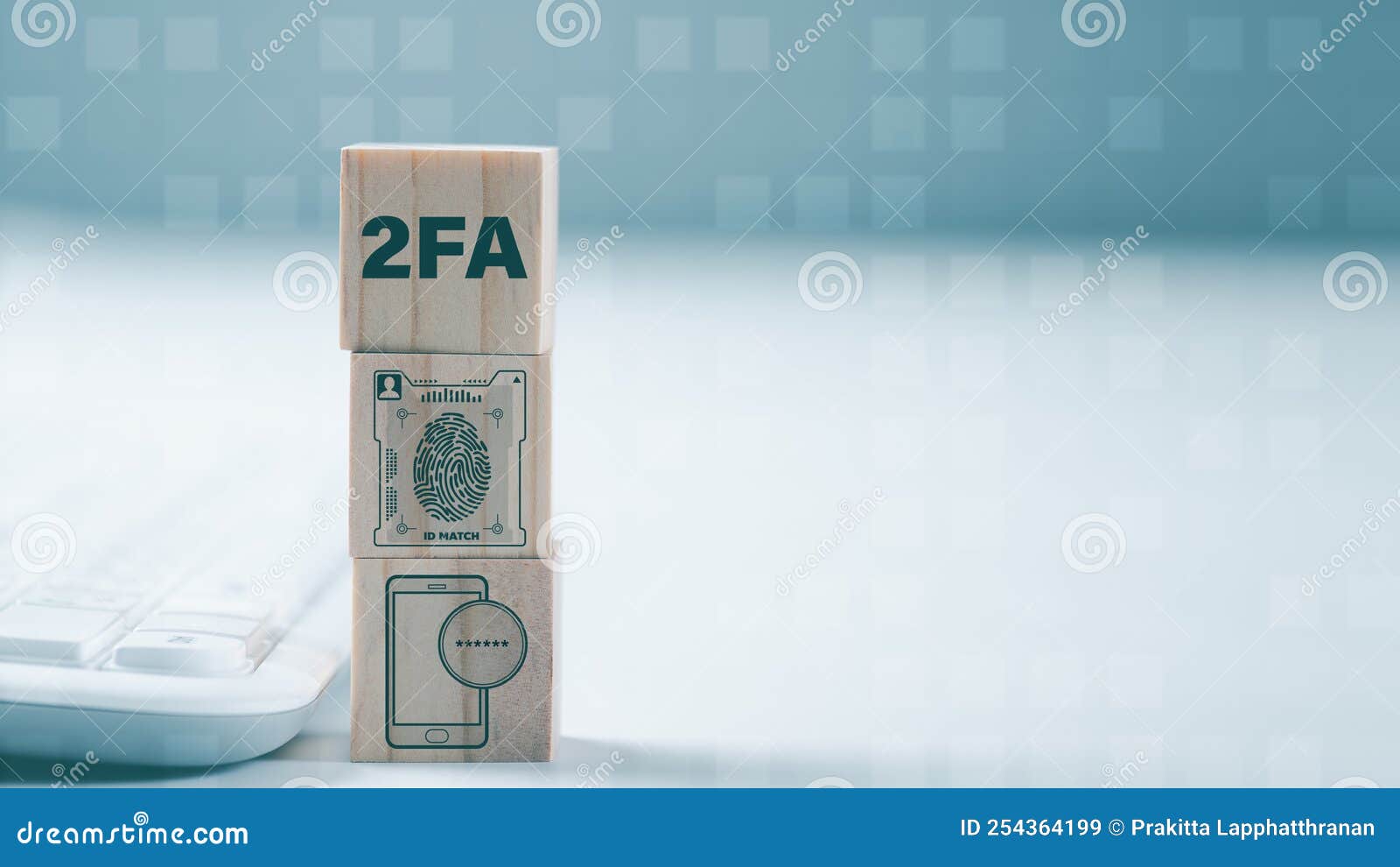 2FA Two-factor Authentication, Biometric Data, Cybersecurity Concept on ...