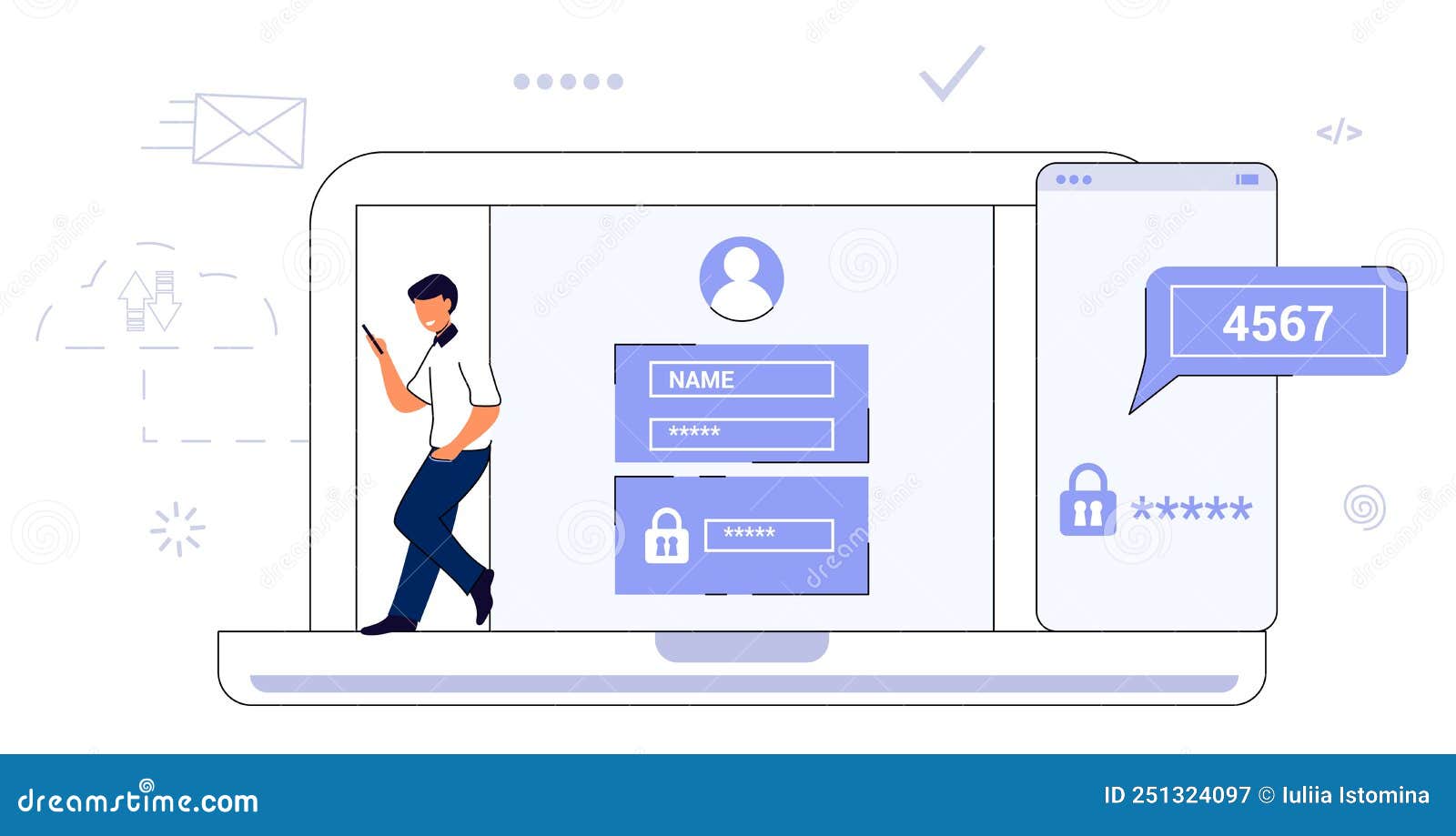 2fa Two Factor Authentication Password Secure Notice Login Verification ... 2fa Two Factor Authentication Password Secure Notice Login Verification ...