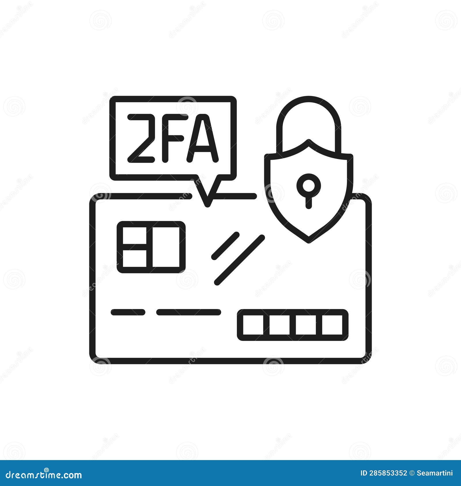 2FA Two Factor Verification, Credit Card Token Stock Vector ... 2FA Two Factor Verification, Credit Card Token Stock Vector ...