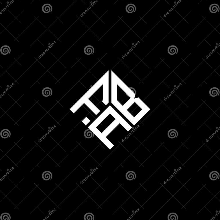 FAB Letter Logo Design on Black Background. FAB Creative Initials ...