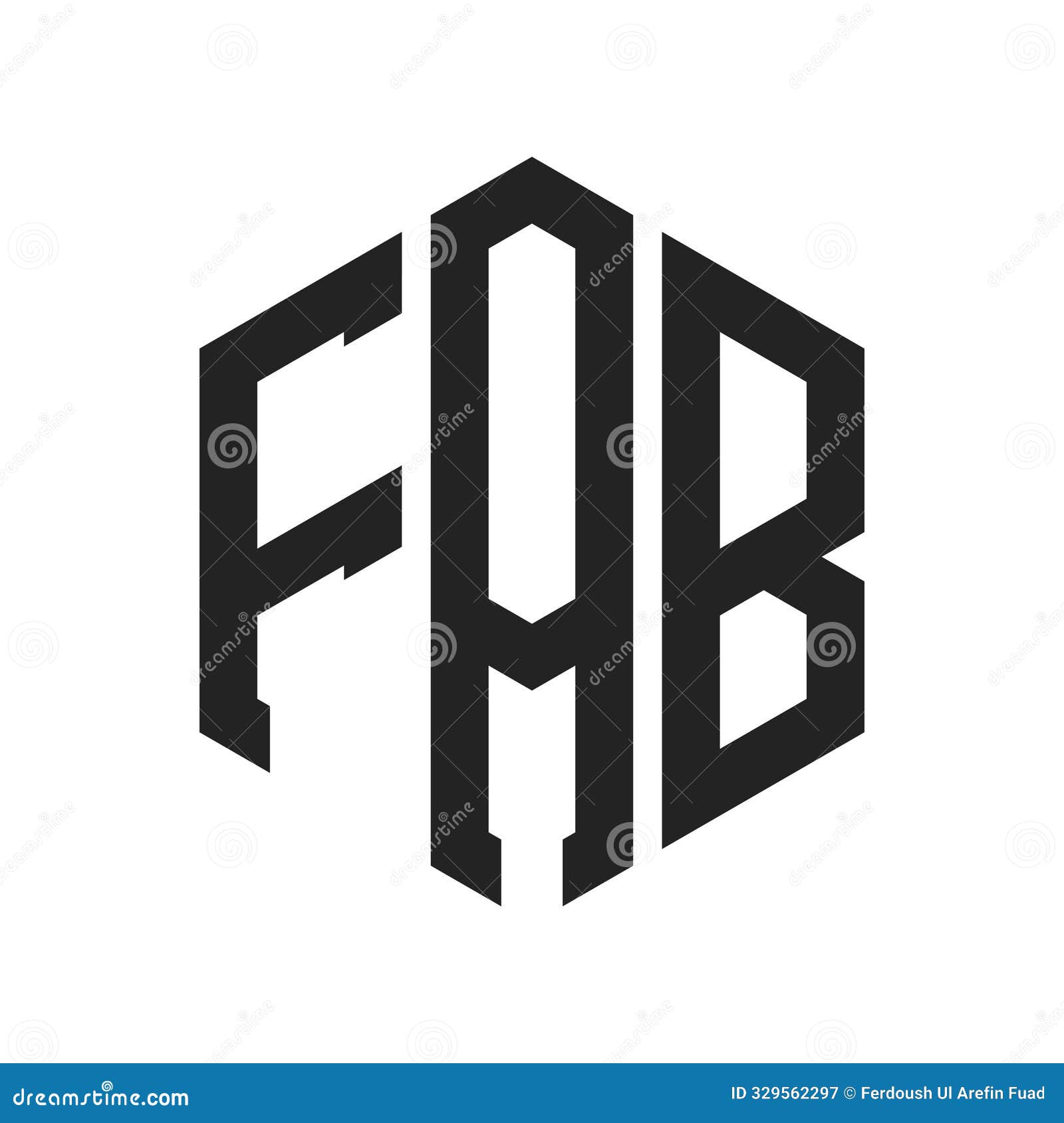 FAB Logo Design. Initial Letter FAB Monogram Logo Using Hexagon Shape ...